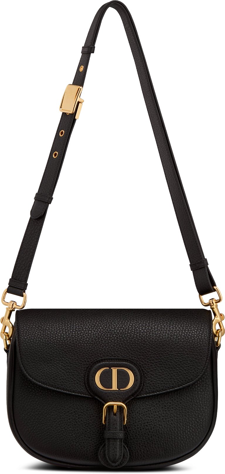 Medium Dior Bobby Bag Black Grained Calfskin | DIOR