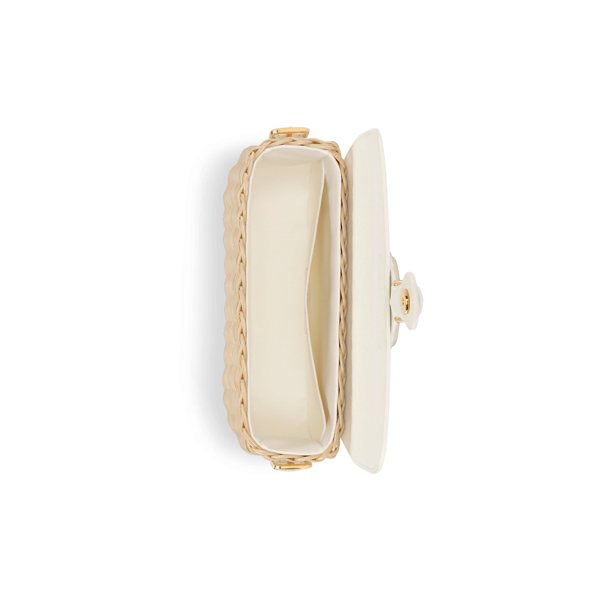 Medium Dior Bobby Bag Natural Rattan and Latte Smooth Calfskin | DIOR