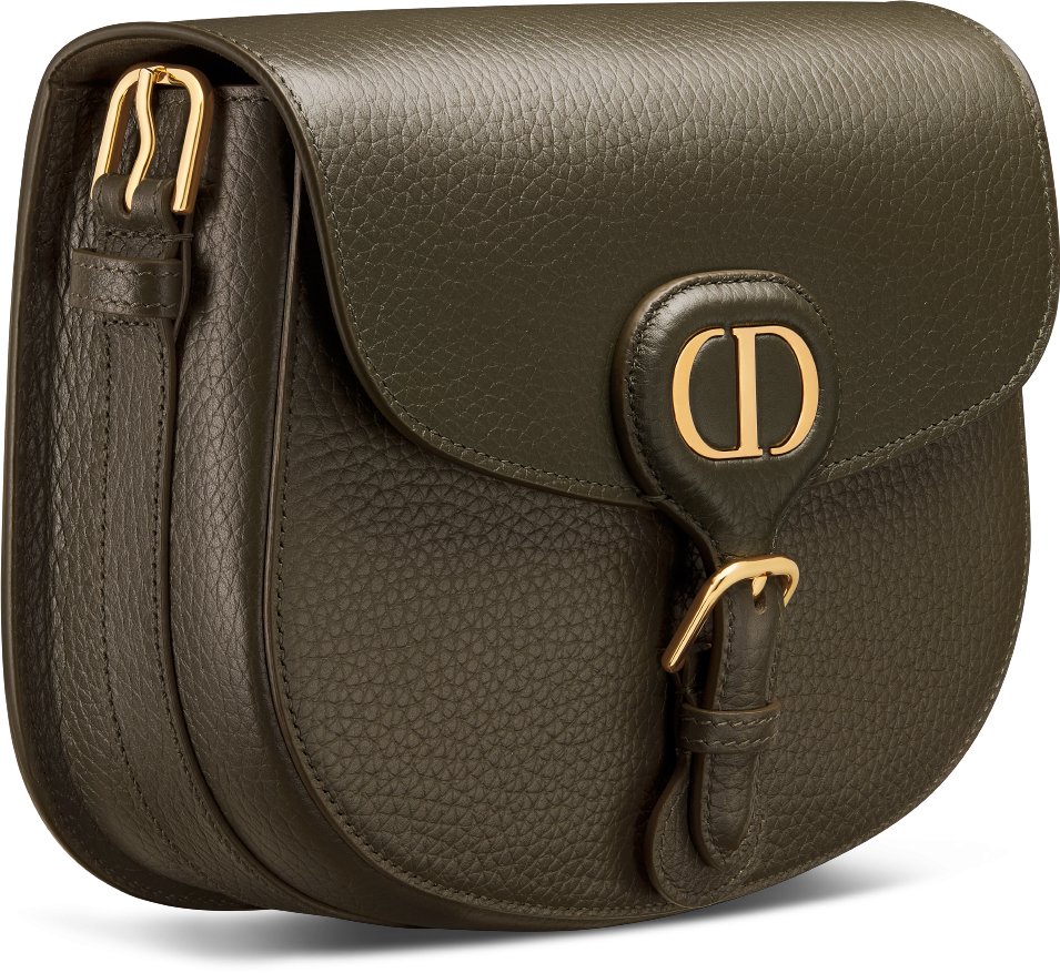 Bolso mediano Dior Bobby Piel de becerro graneada caqui | DIOR