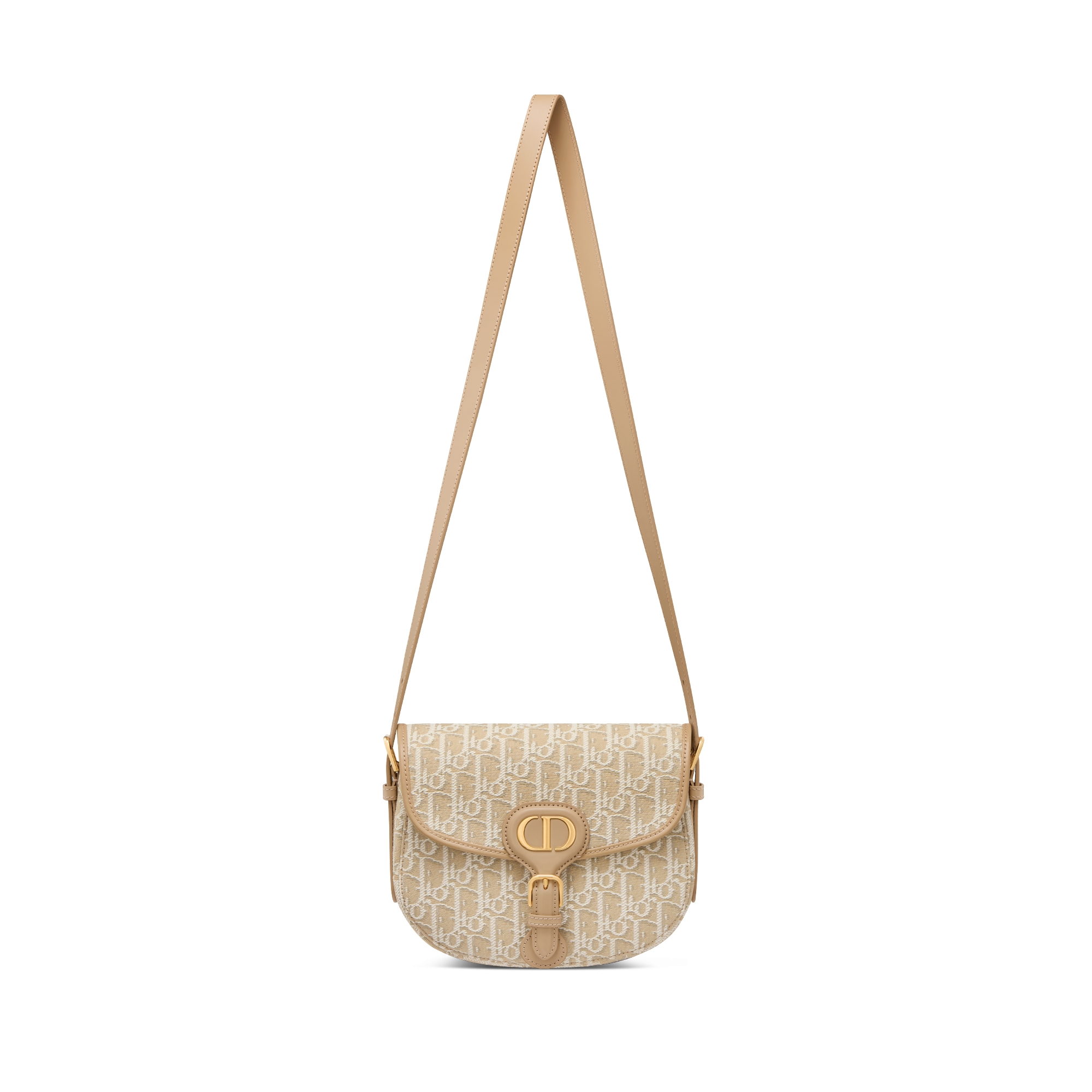 Bolsa Dior Bobby média Jacquard Dior Oblique bege-palha | DIOR