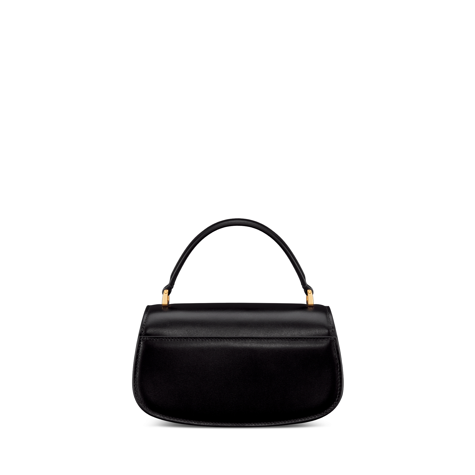 Small 30 Montaigne Avenue Top Handle Bag Black Ribbed Calfskin | DIOR