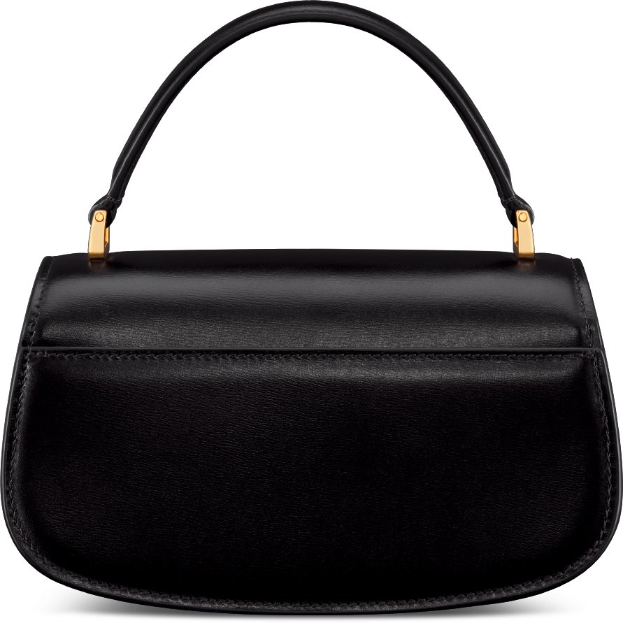 Sac Top Handle 30 Montaigne Avenue Small Cuir de veau nervuré noir | DIOR