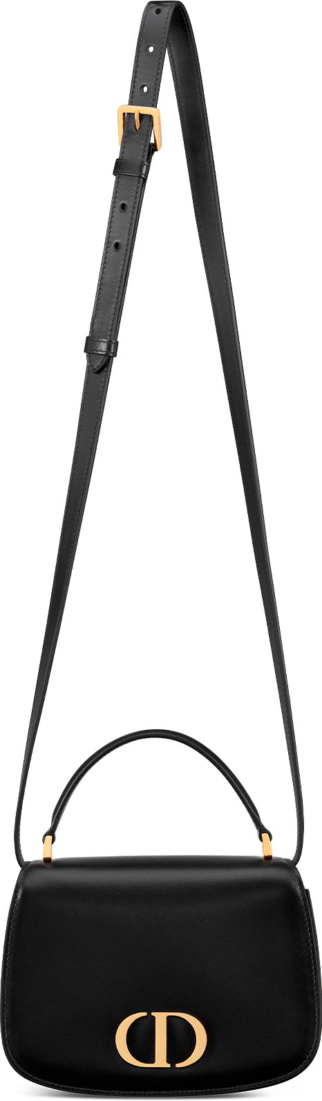 Sac Top Handle 30 Montaigne Avenue Medium Cuir de veau nervuré noir | DIOR