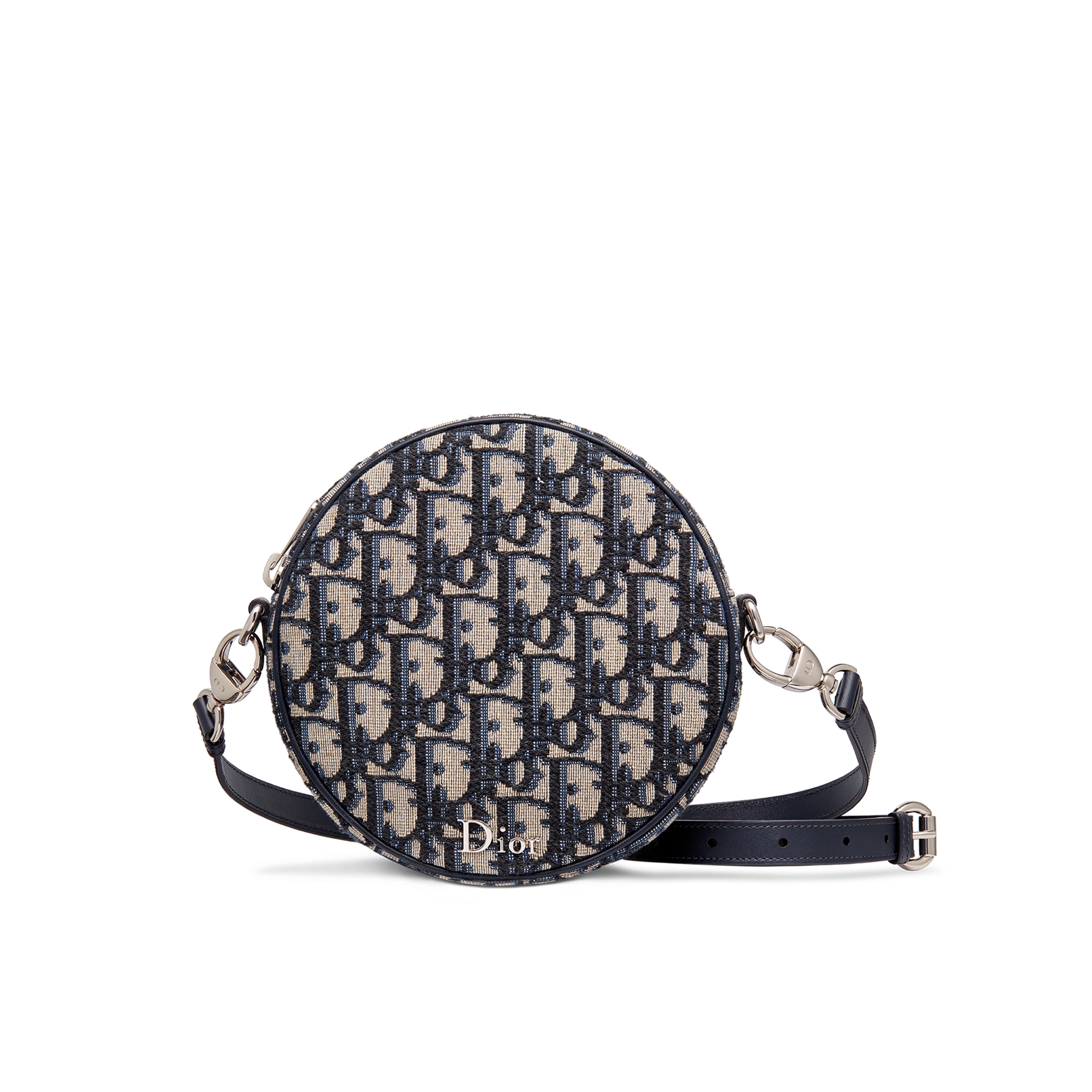 Baby Ball Bag Beige and Black Dior Oblique Jacquard and Blue Calfskin ...