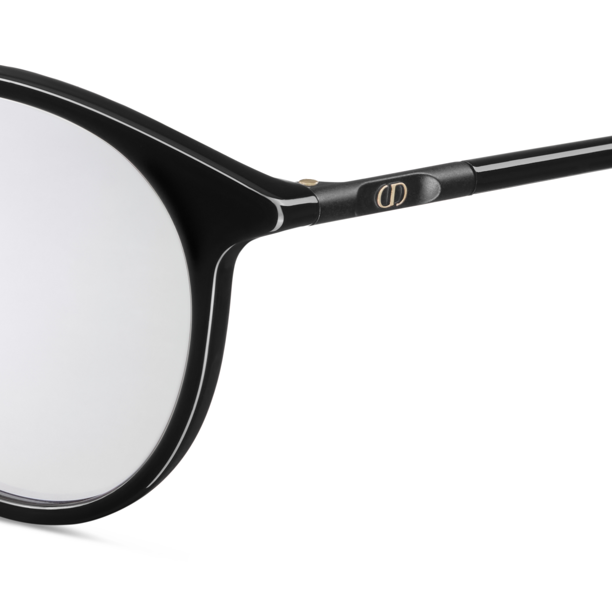 MiniCD R5F Black Round Glasses with Blue Light Filter | DIOR