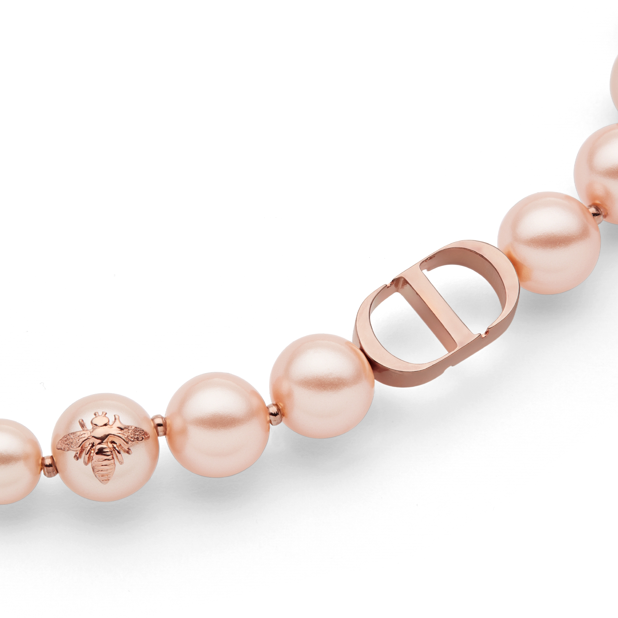 30 Montaigne Short Necklace Pink-Finish Metal and Pink Resin Pearls | DIOR