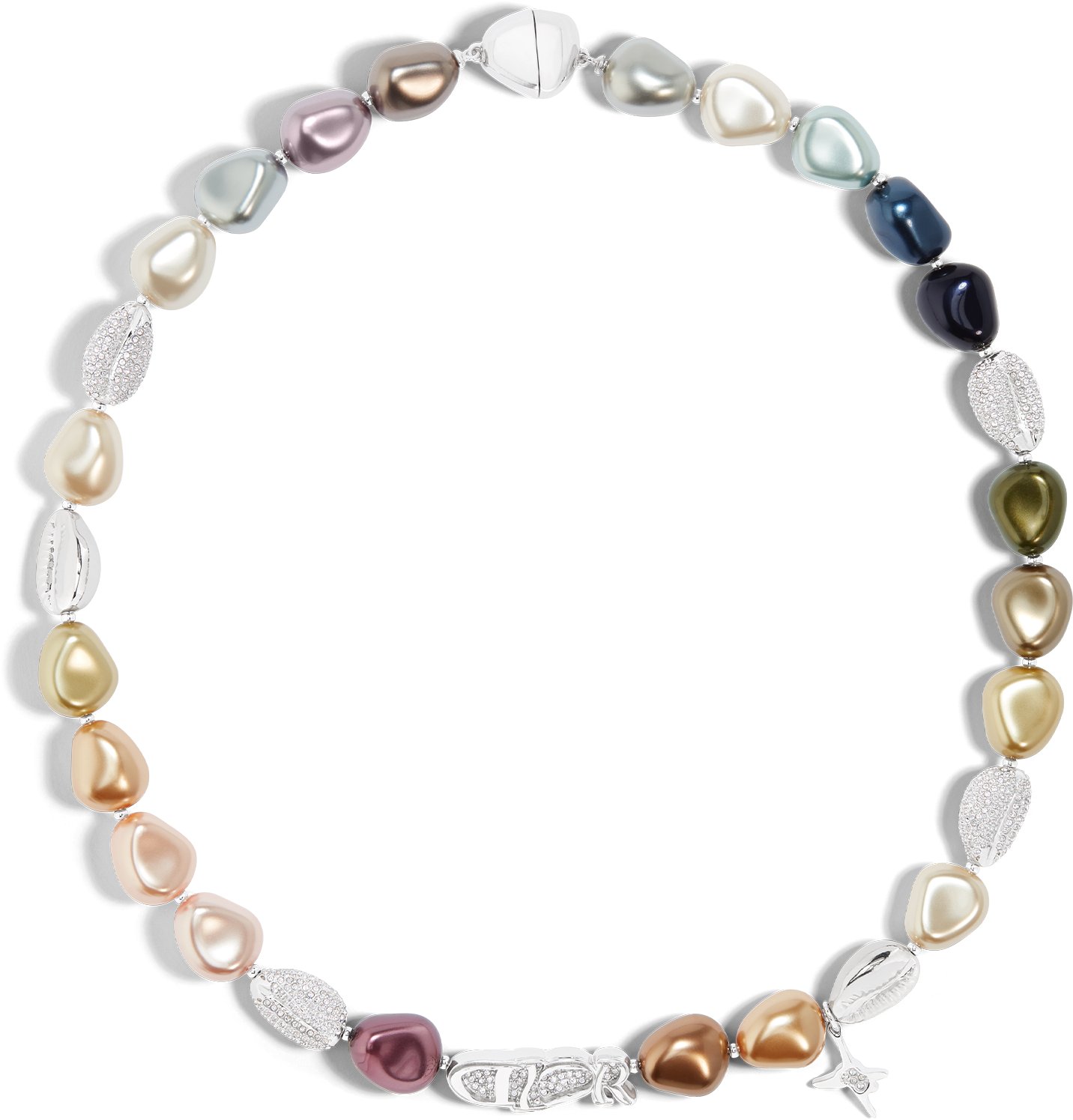 DIOR AND LEWIS HAMILTON Necklace Multicolor Crystal, Silver-Finish ...