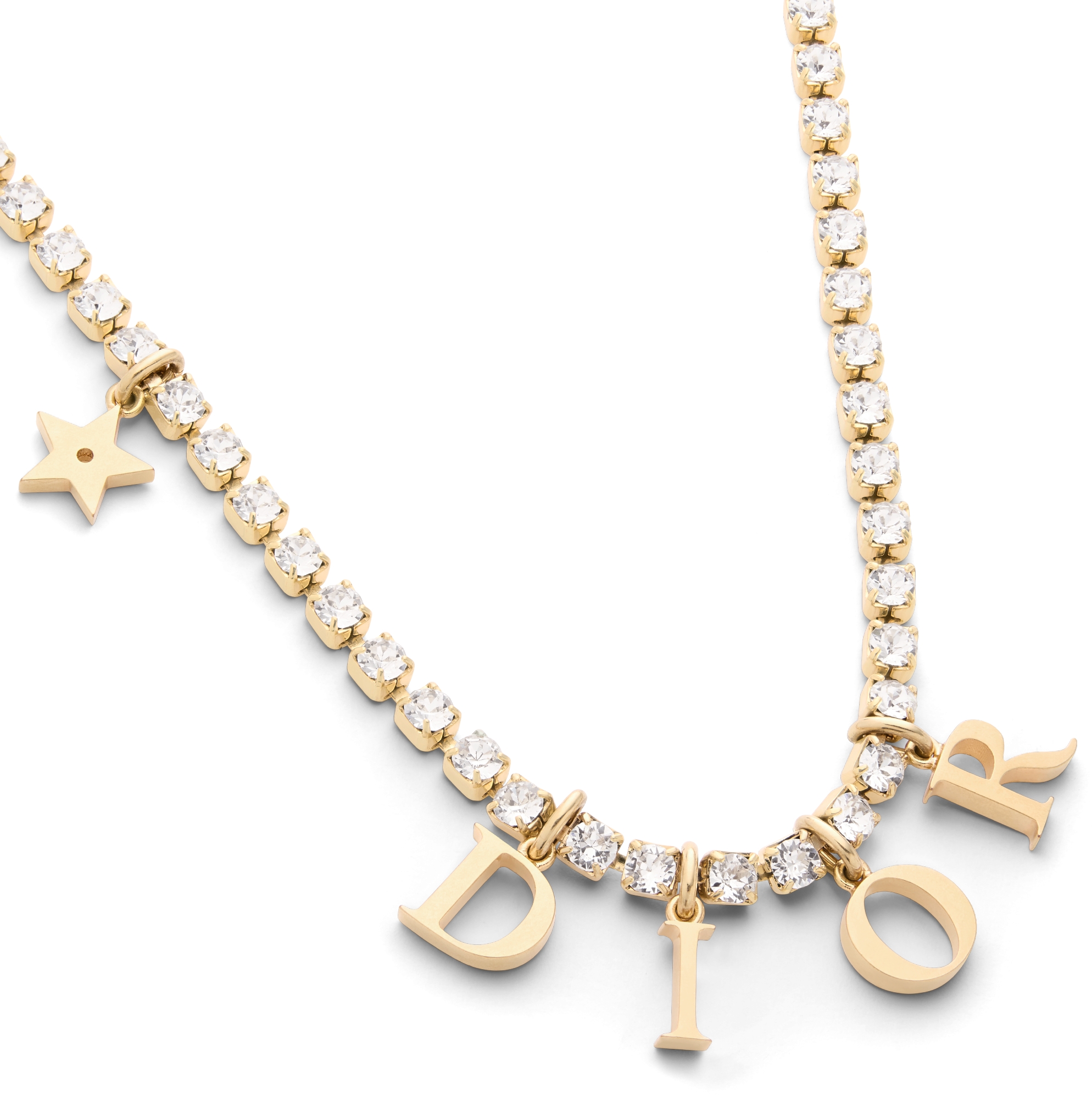 Dio(r)evolution Necklace Gold-Finish Metal and Silver-Tone Crystals | DIOR