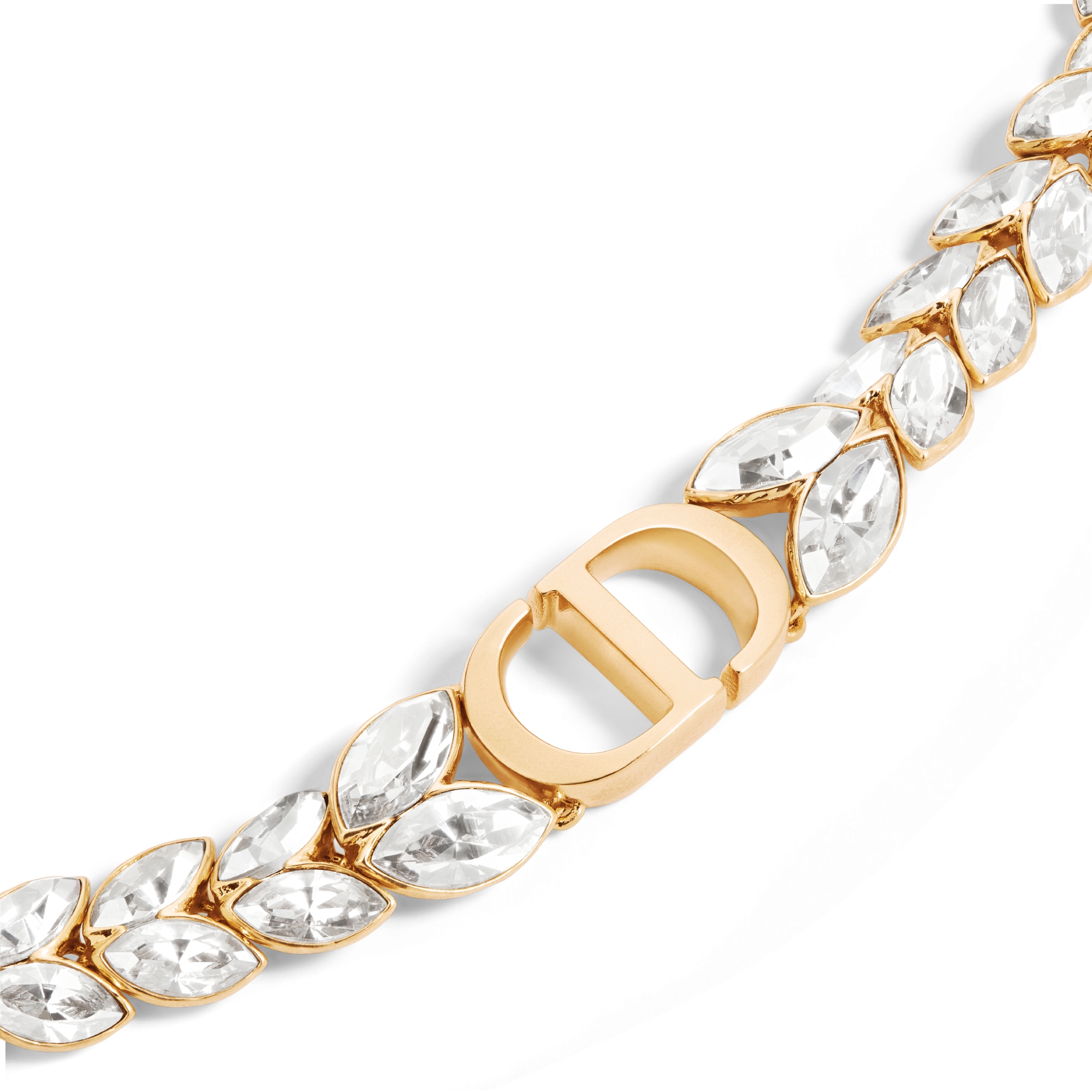 30 Montaigne Prestige Choker Gold-Finish Metal and Silver-Tone Crystals ...