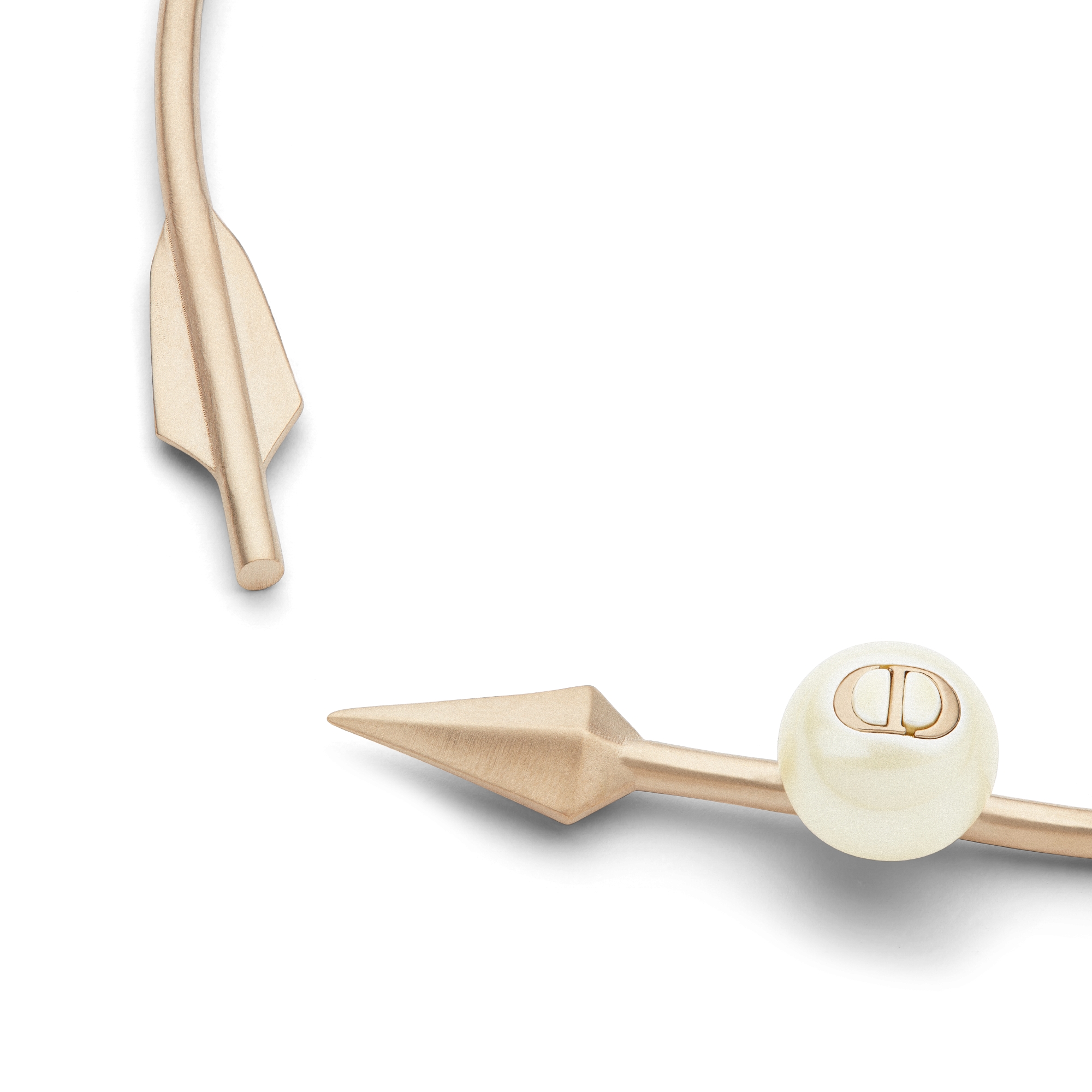 D-Vinity Necklace Matte Gold-Finish Metal and White Resin Pearl | DIOR