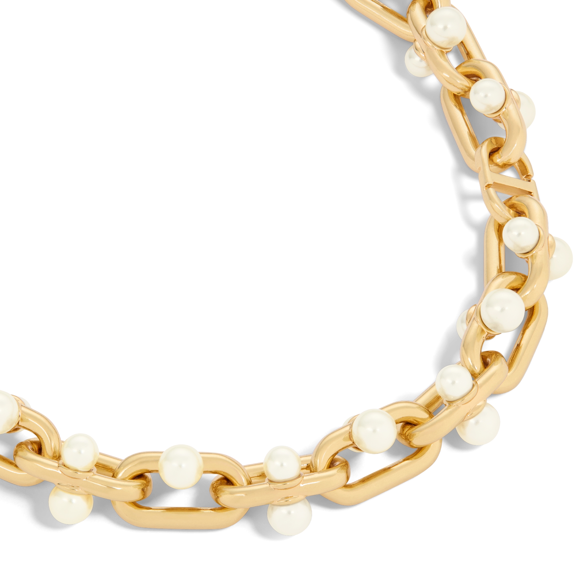 Dior Tribalissima Necklace Gold-Finish Metal and White Resin Pearls | DIOR