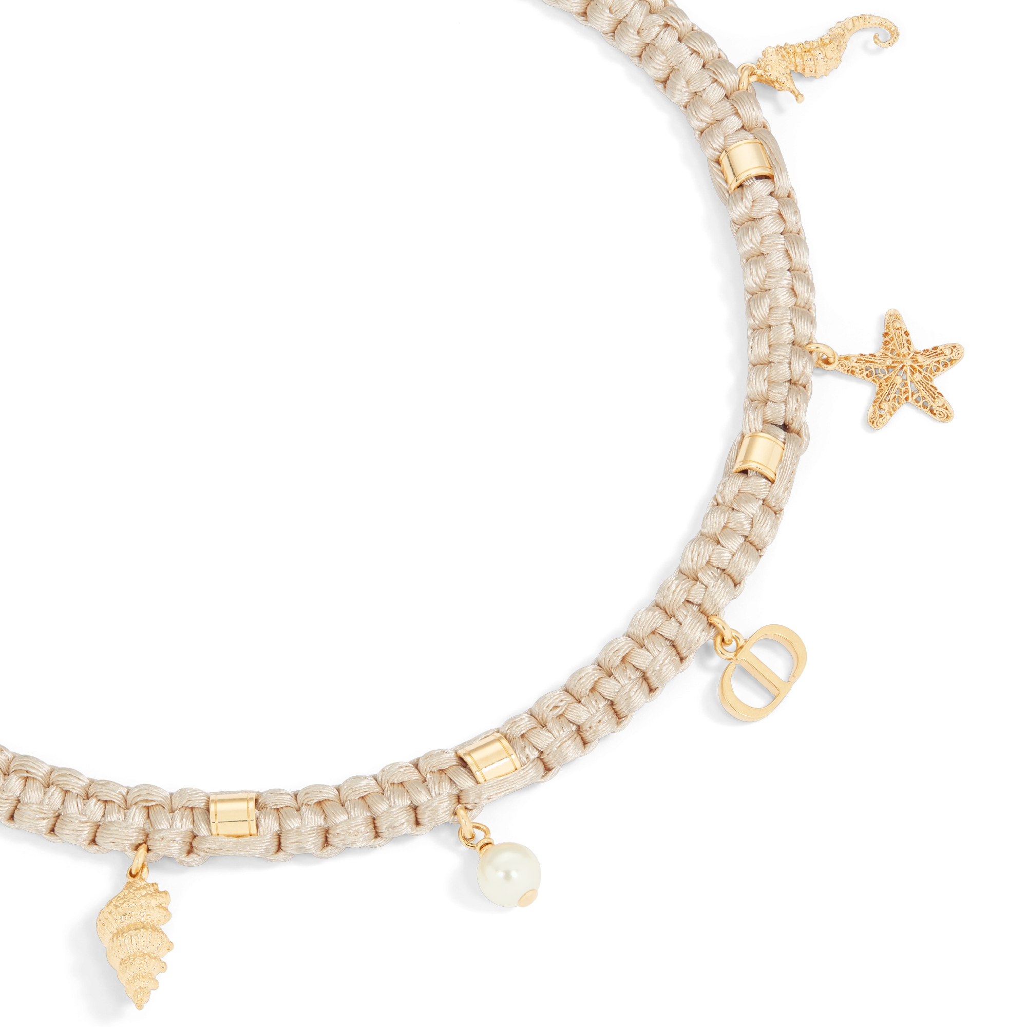 Dioriviera Dior Cabinet d'Été Choker Gold-Finish Metal with White Resin ...