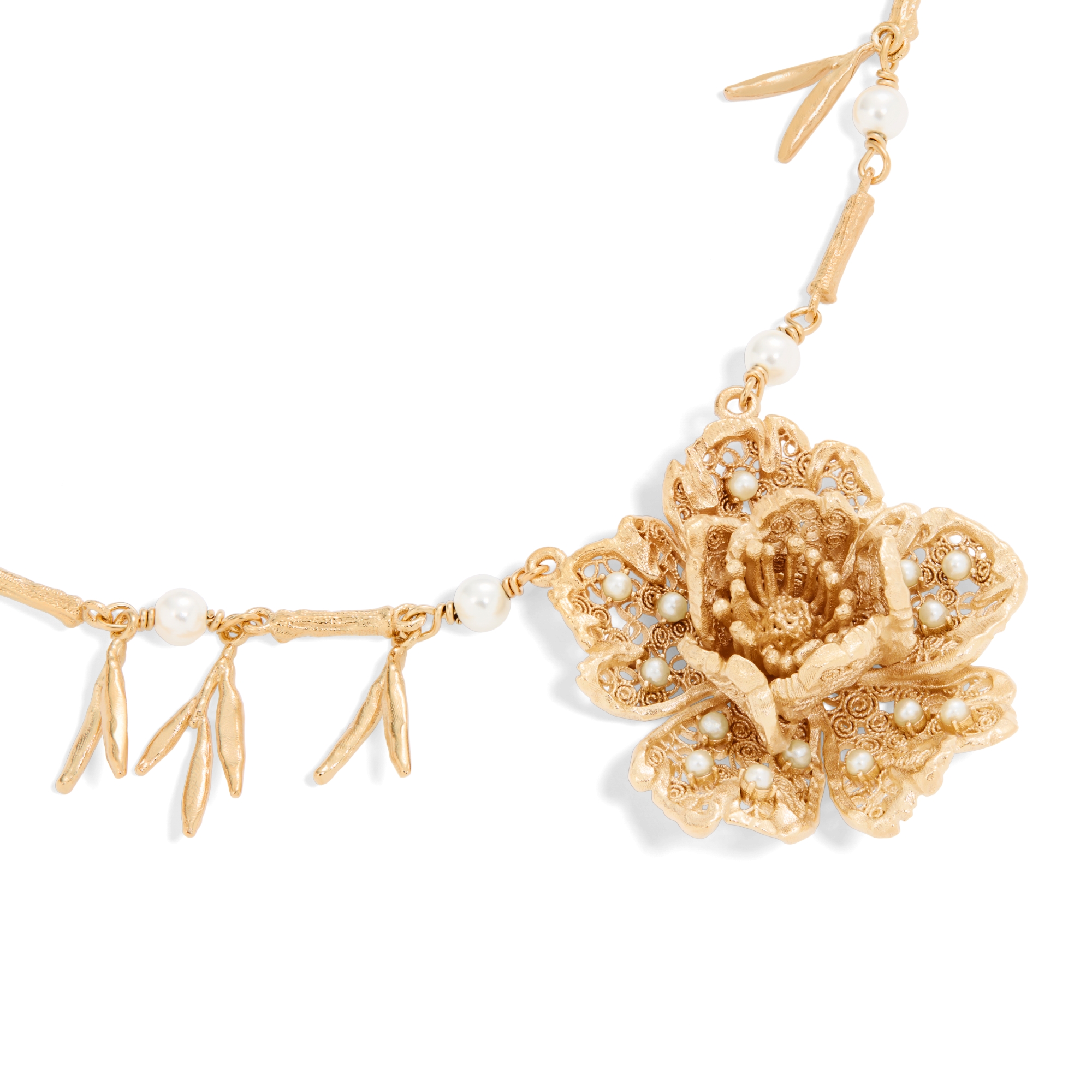 Jardin de Dior Necklace Gold-Finish Metal and White Resin Pearls | DIOR