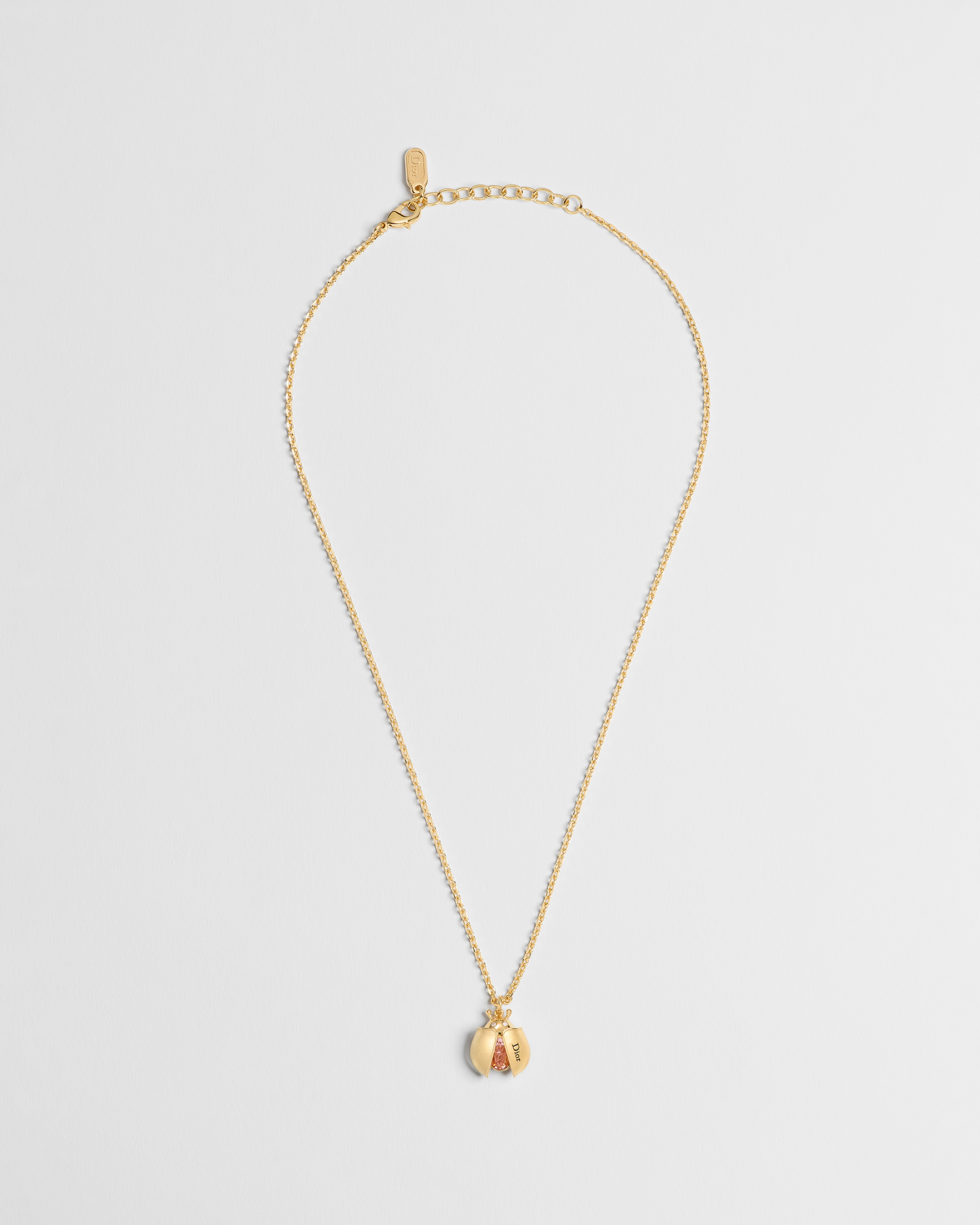 Collier Dior Lady Spark Métal finition dorée, cristaux et cristal rose ...