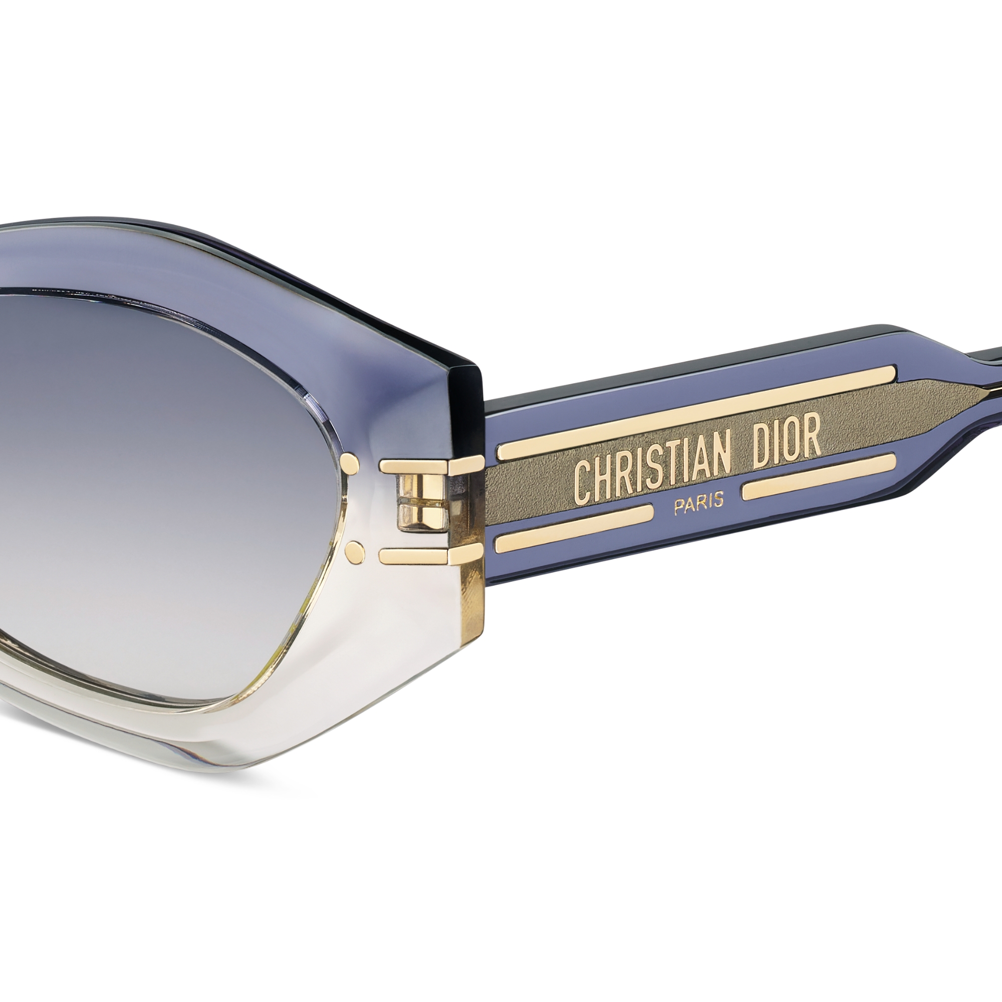 DiorSignature B1U Lunettes de soleil papillon dégradées bleu indigo ...