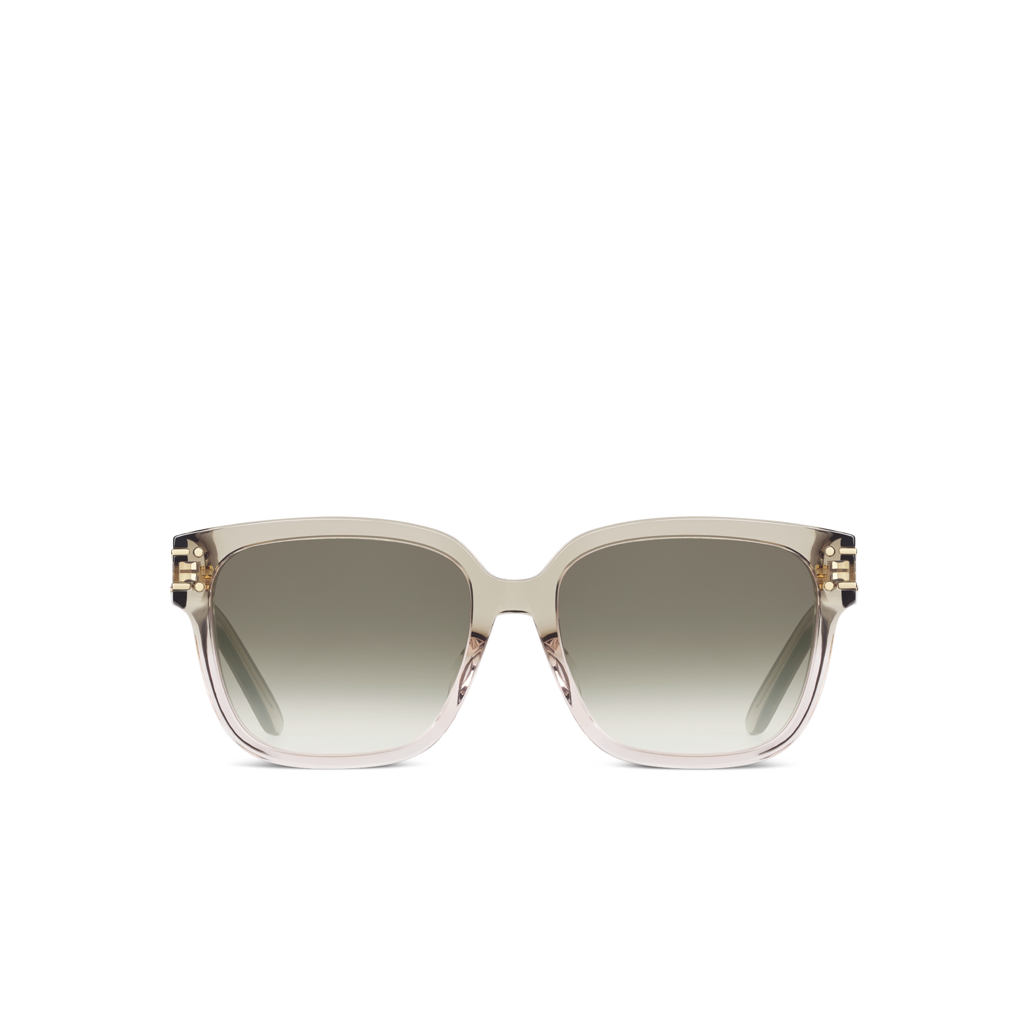 DiorSignature S7F Transparent Gradient Olive Green Square Sunglasses | DIOR