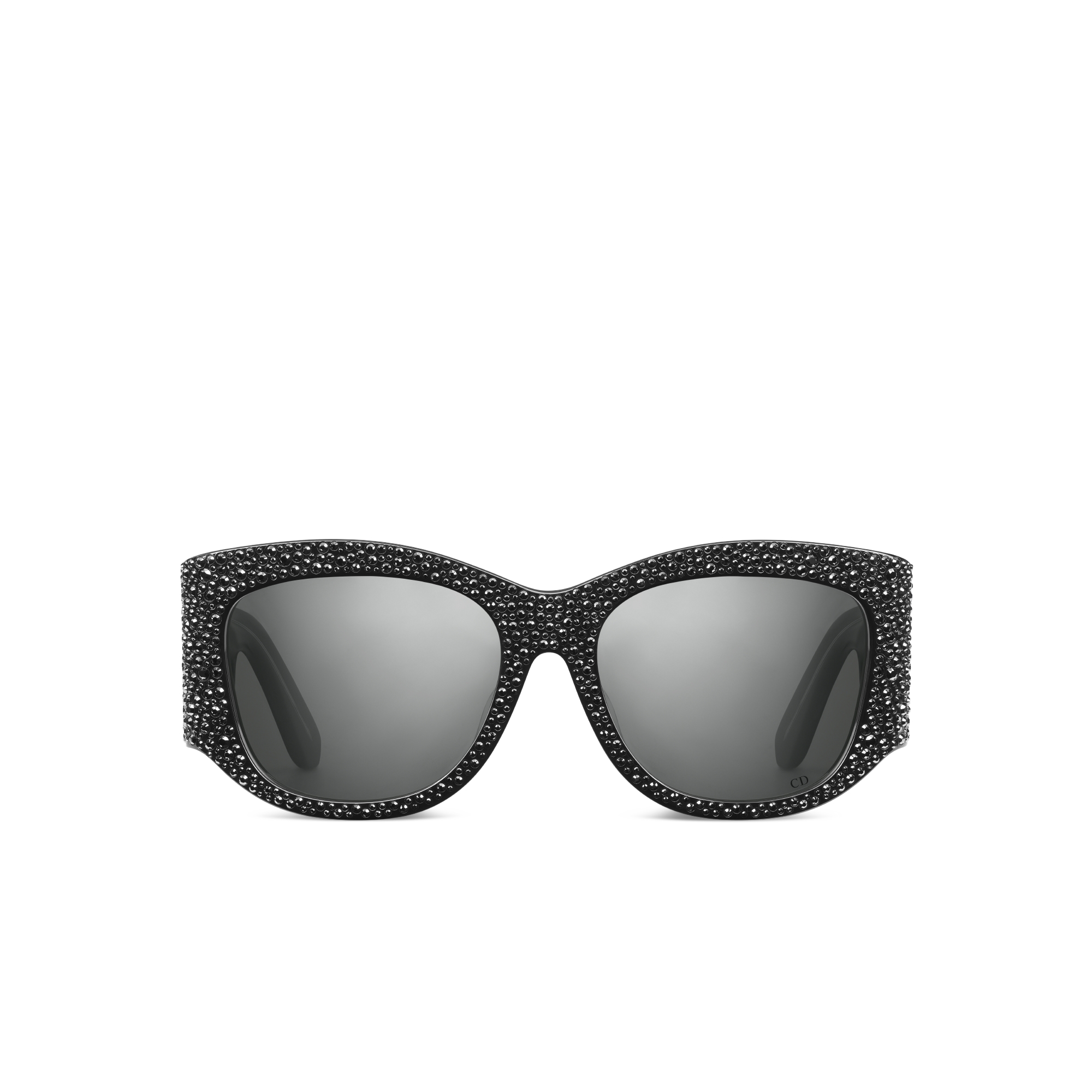 DiorNuit S1F Black and Crystal-Tone Square Sunglasses | DIOR