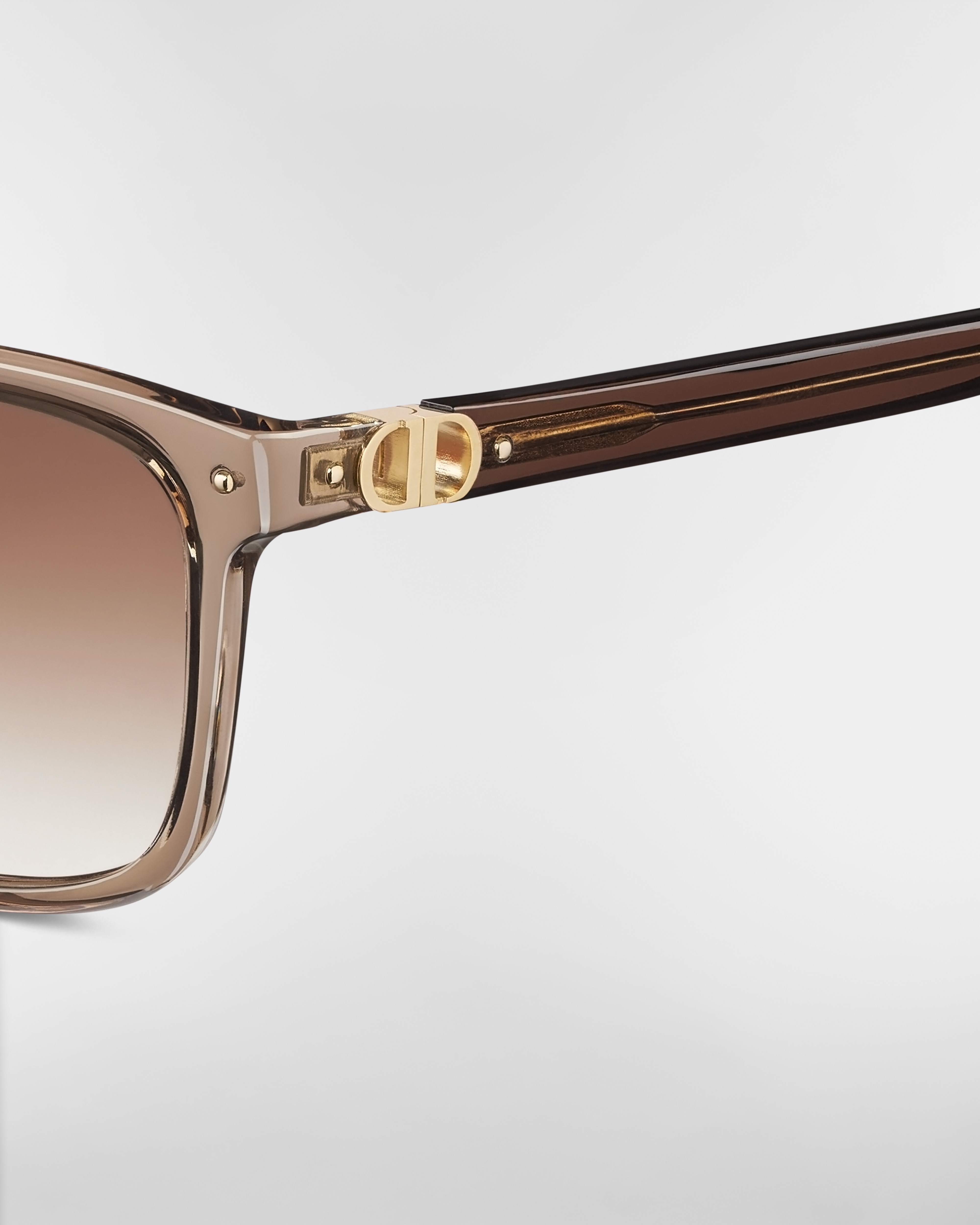 Petit CD S2F Transparent Brown Square Sunglasses | DIOR