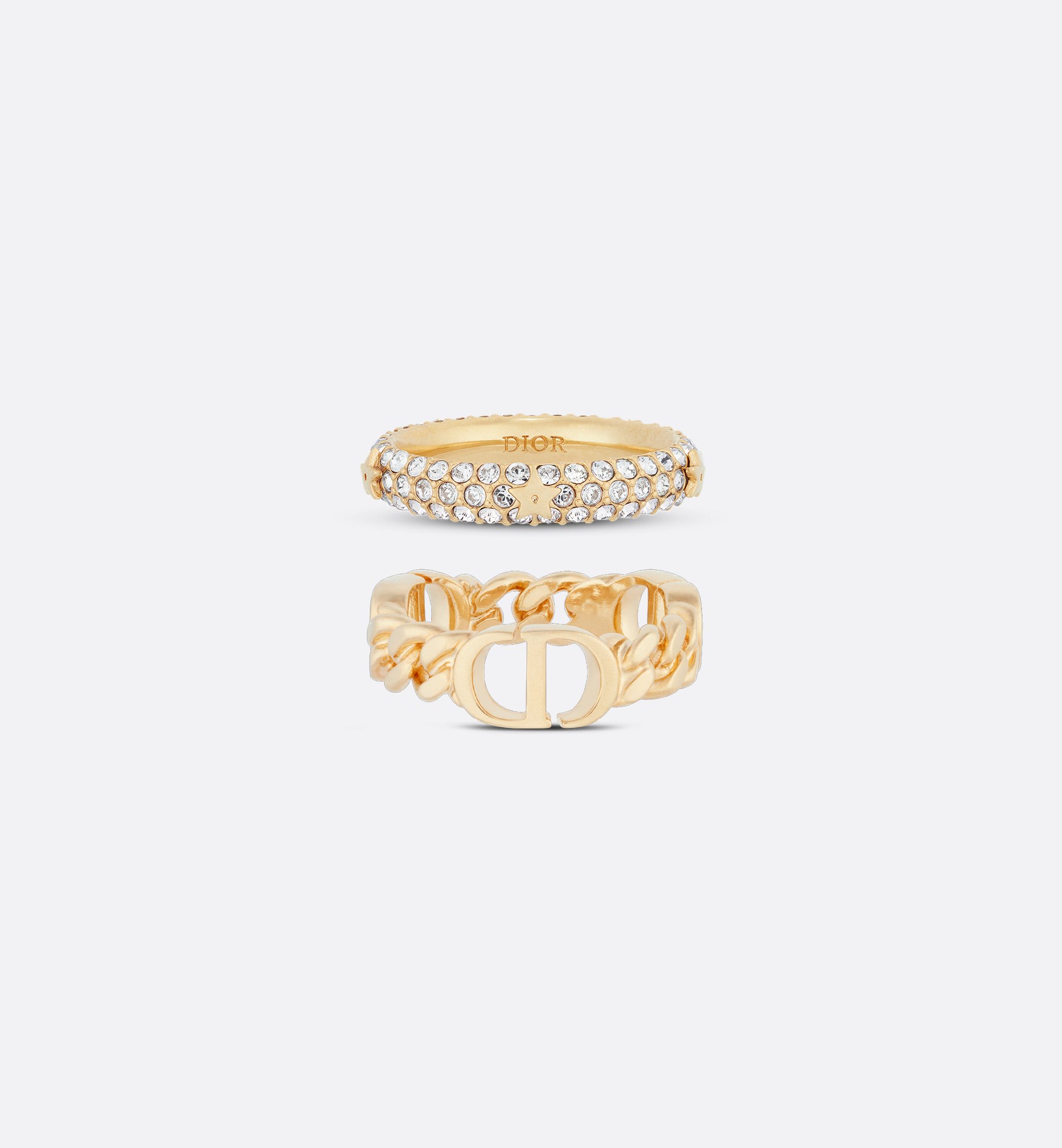 Dior Code Ring Set Gold-Finish Metal and Silver-Tone Dior Code Ring Set Gold-Finish Metal and Silver-Tone