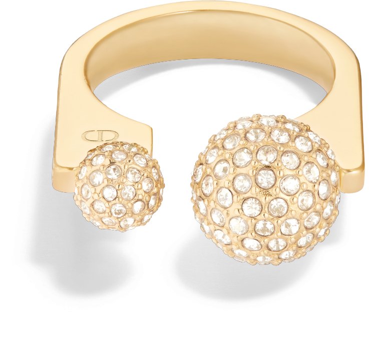 Dior Tribales New Look Ring Gold-Finish Metal and Silver-Tone Crystals ...
