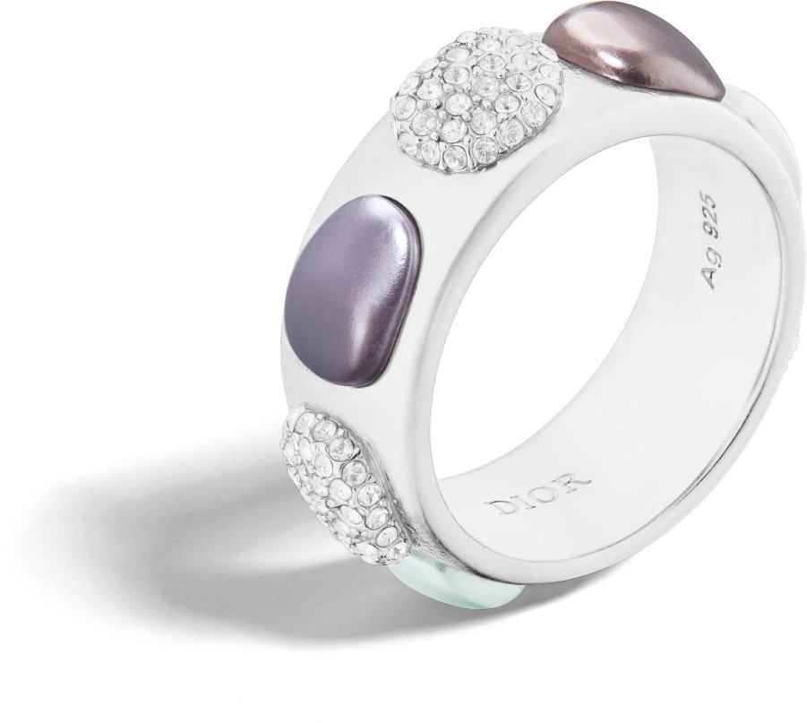 DIOR AND LEWIS HAMILTON Ring Silver with Multicolor Lacquered Metal and ...