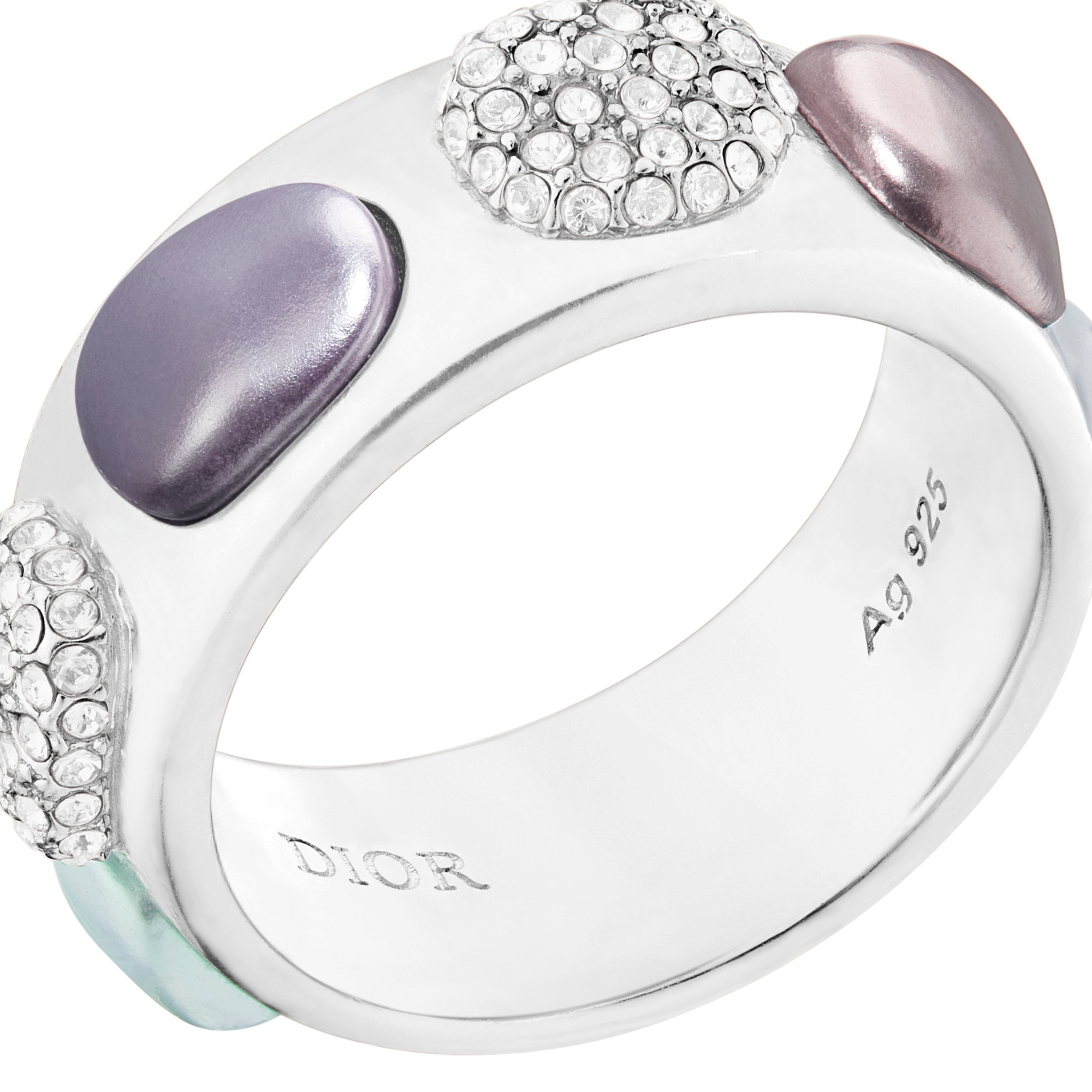 DIOR AND LEWIS HAMILTON Ring Silver with Multicolor Lacquered Metal and ...
