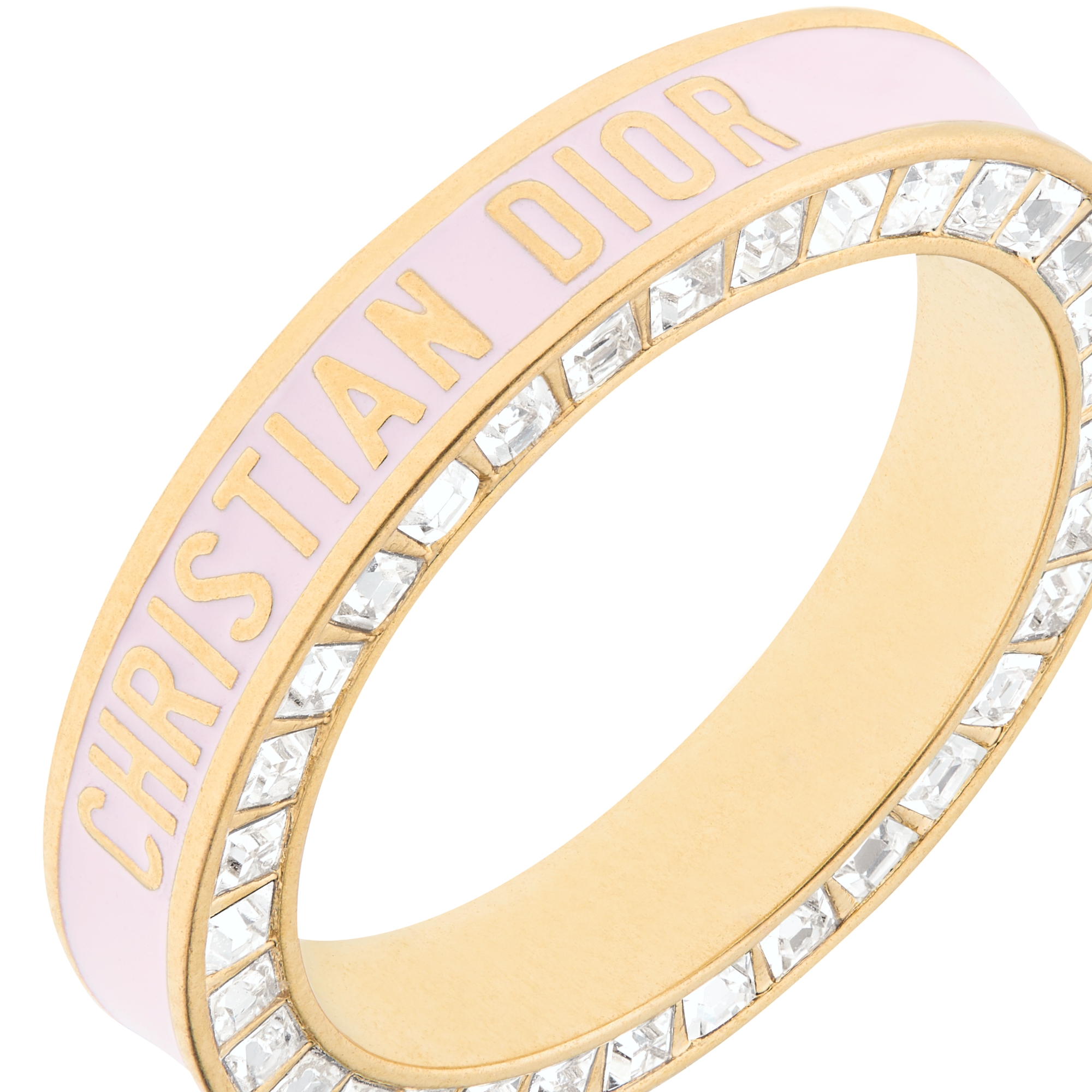 Dior Night Code Ring Gold-Finish Metal with White Crystals and Pale ...