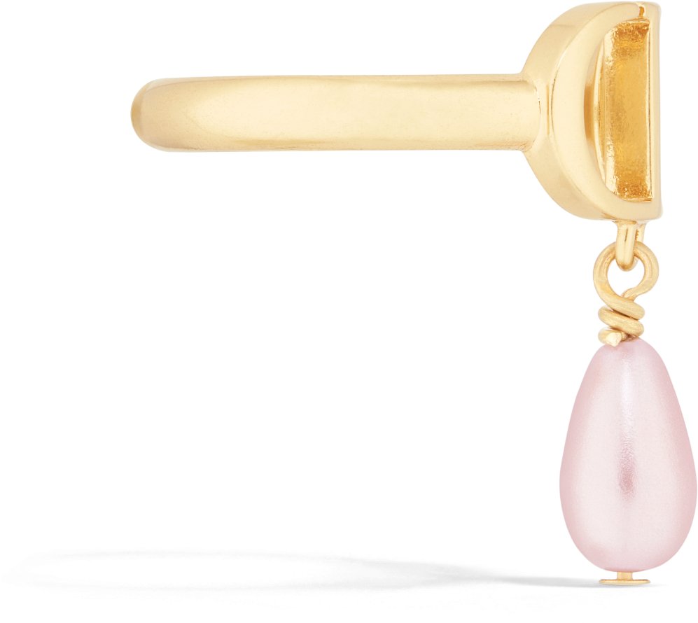 Petit CD Ring Gold-Finish Metal and Iridescent Pink Resin Pearl | DIOR