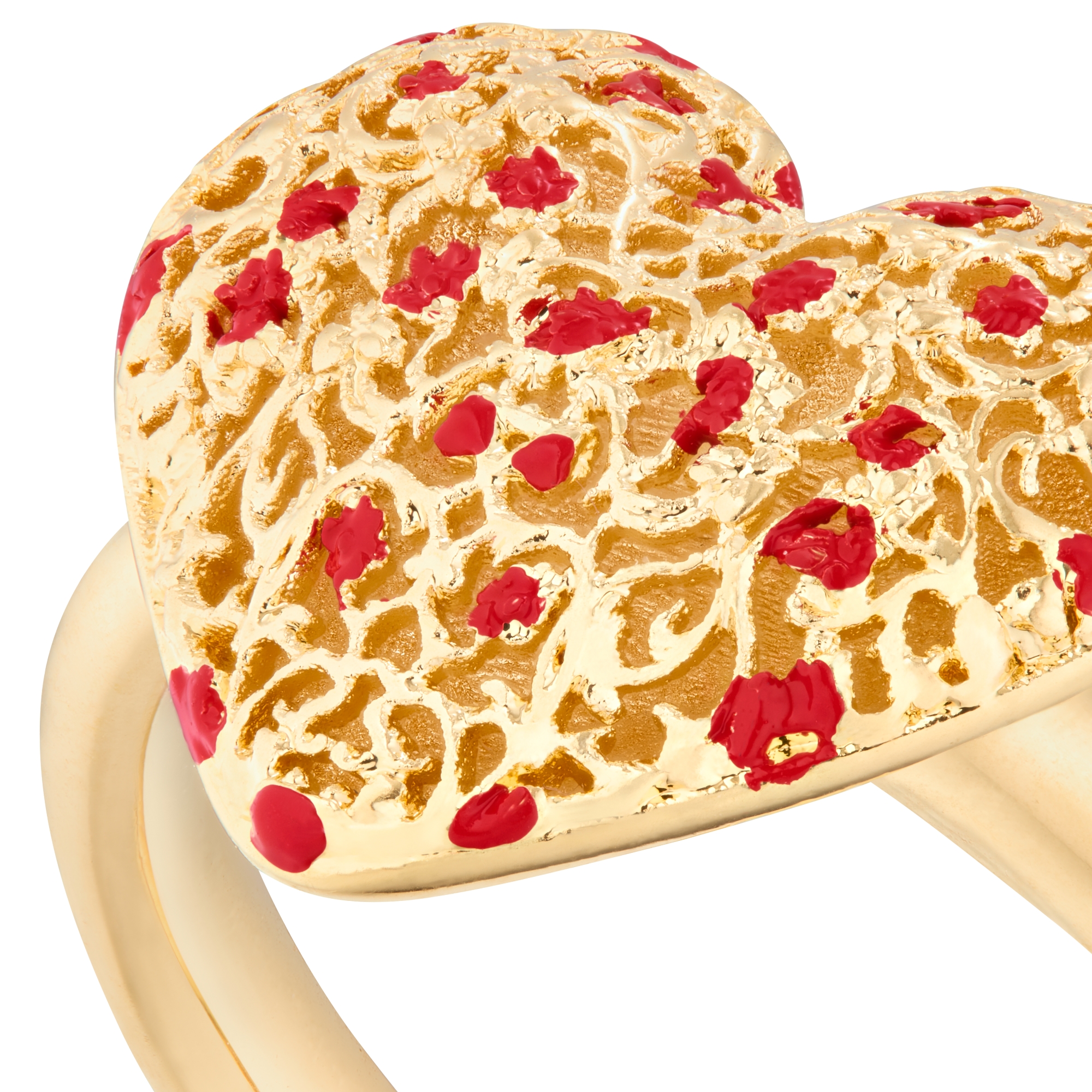 Cœur des Curiosités Ring Gold-Finish Metal and Red Lacquer | DIOR