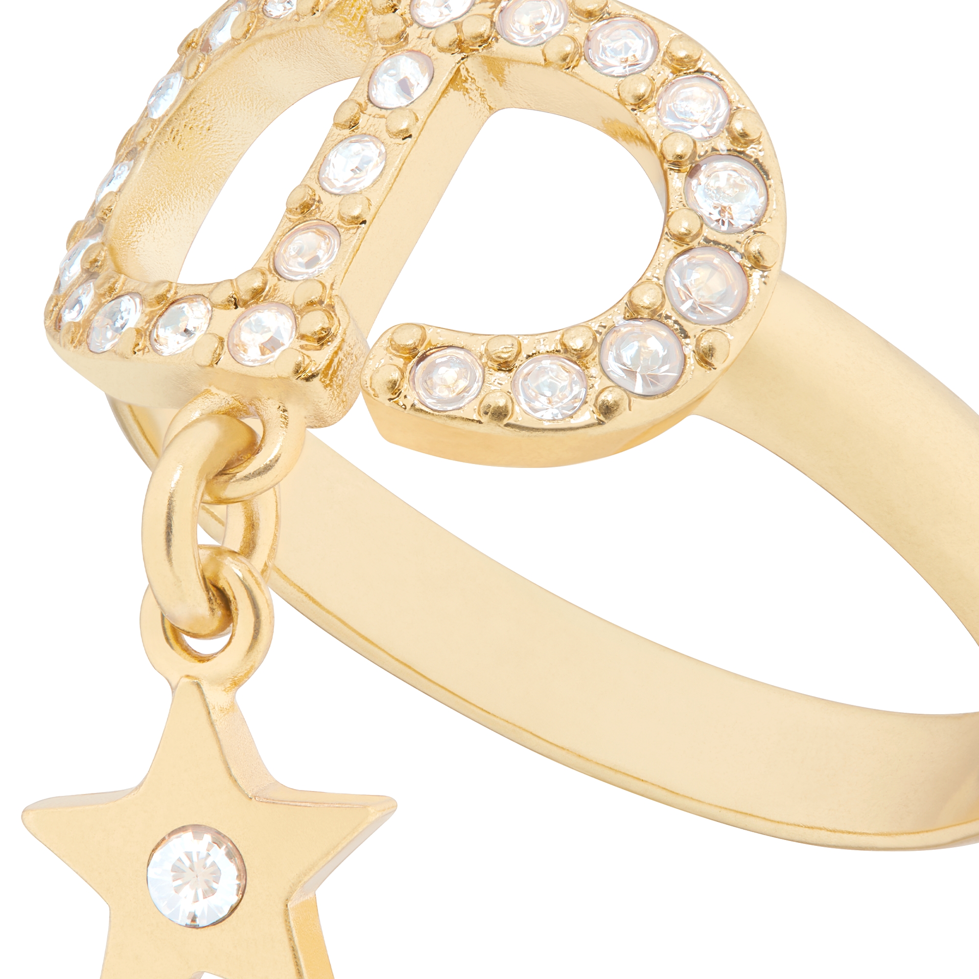 Petit CD Lucky Charms Ring Antique Gold-Finish Metal and Silver-Tone ...