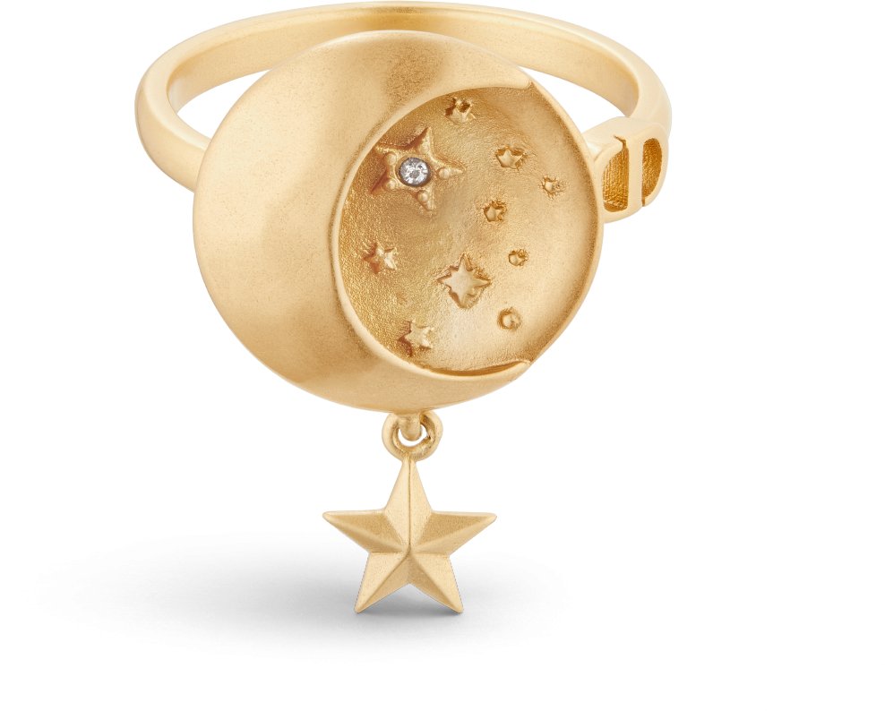 Dior Astral Ring Gold-Finish Metal and Silver-Tone Crystal | DIOR