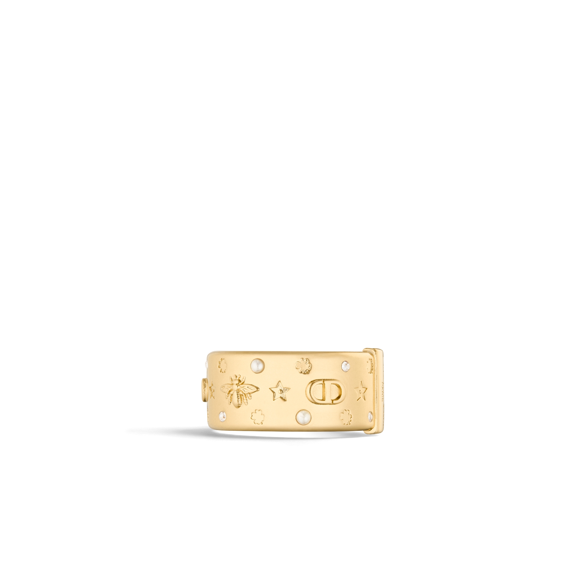 Dior Céleste Ring Gold-Finish Metal with White Resin Pearls and Silver ...