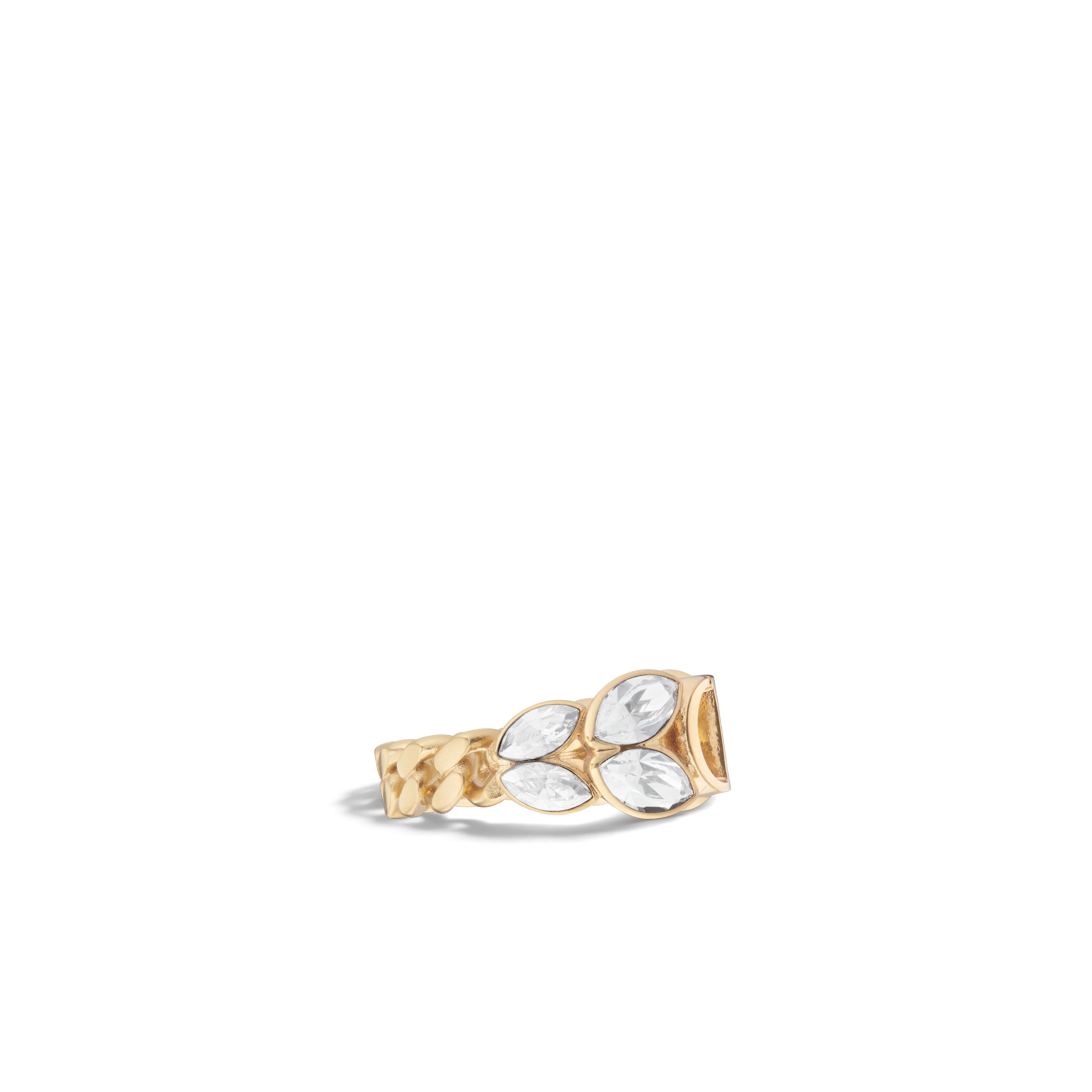 30 Montaigne Prestige Ring Gold-Finish Metal and Silver-Tone Crystals ...