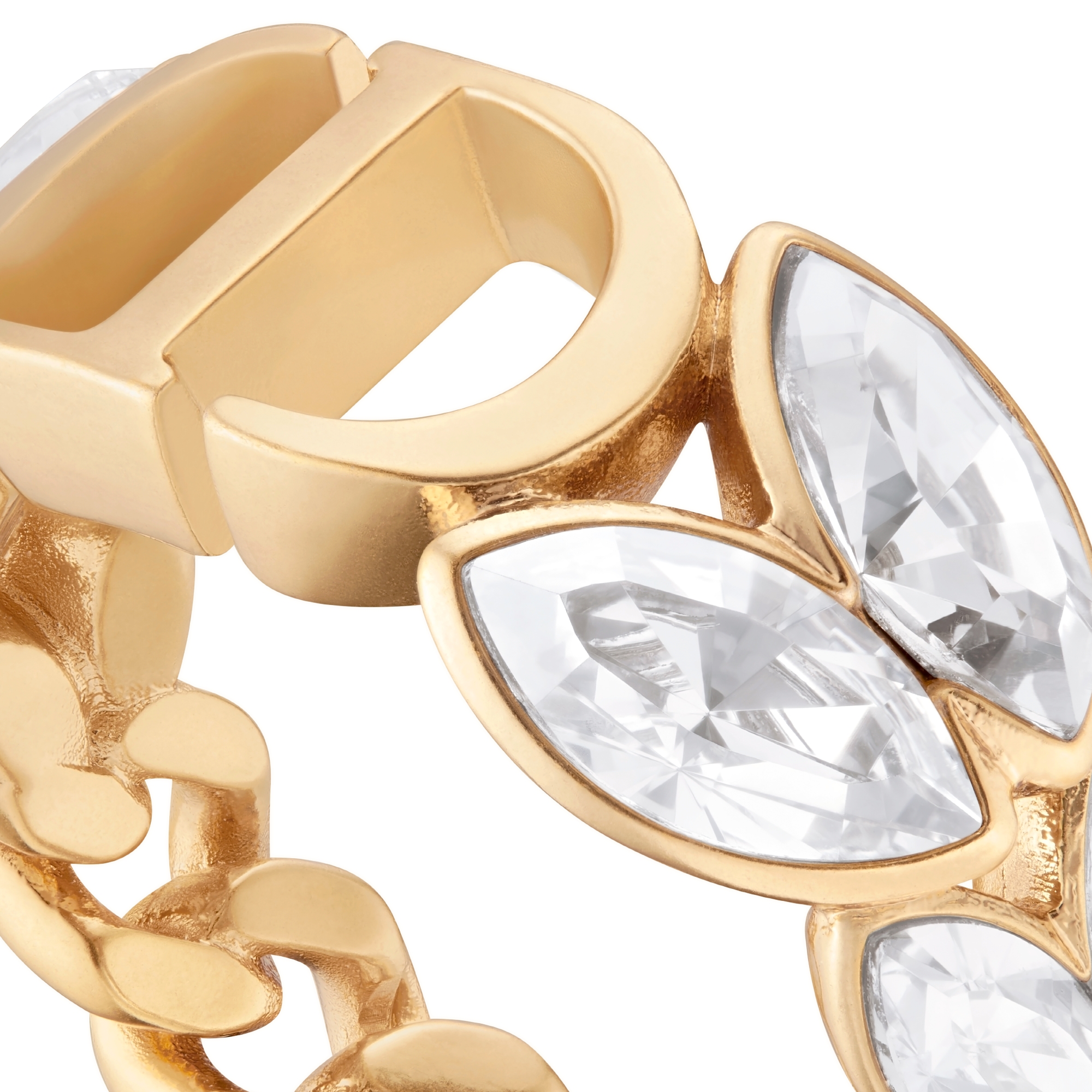 30 Montaigne Prestige Ring Gold-Finish Metal and Silver-Tone Crystals ...