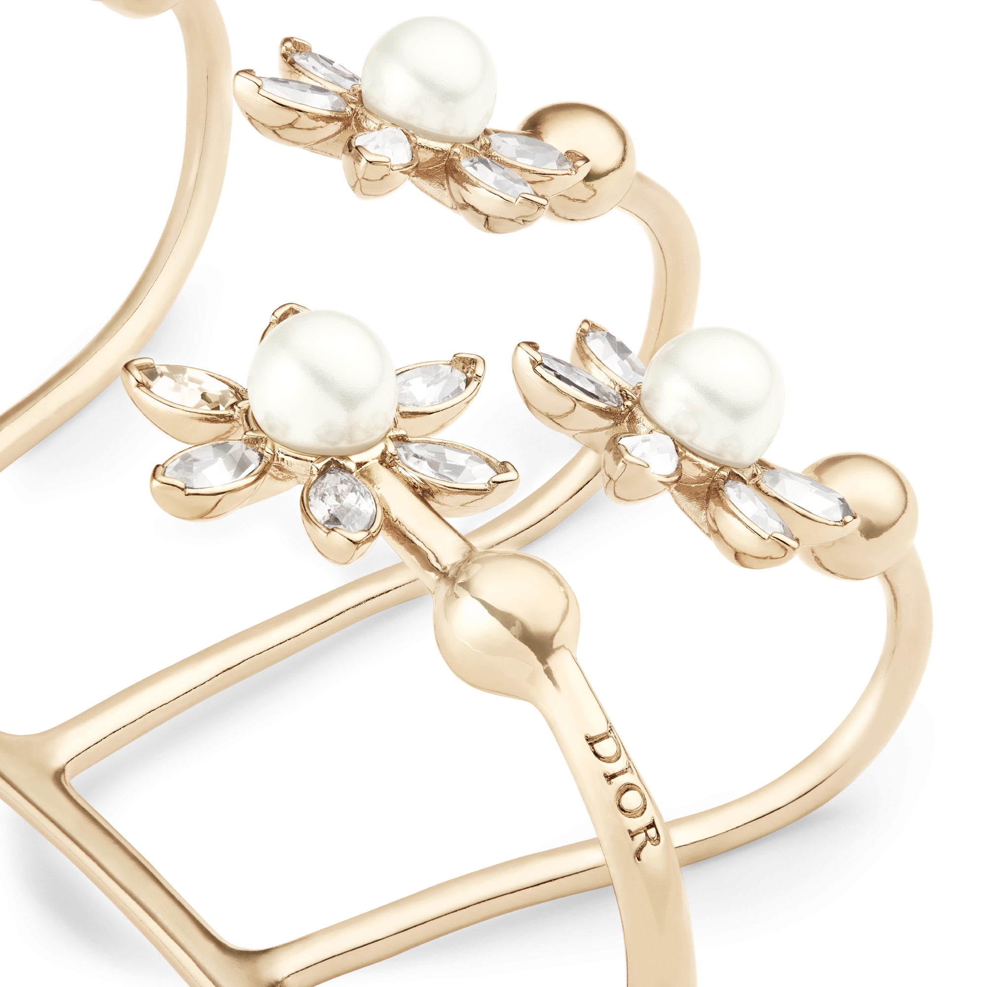 Bloom in Dior Hand Jewel Gold-Finish Metal with White Resin Pearls and ...