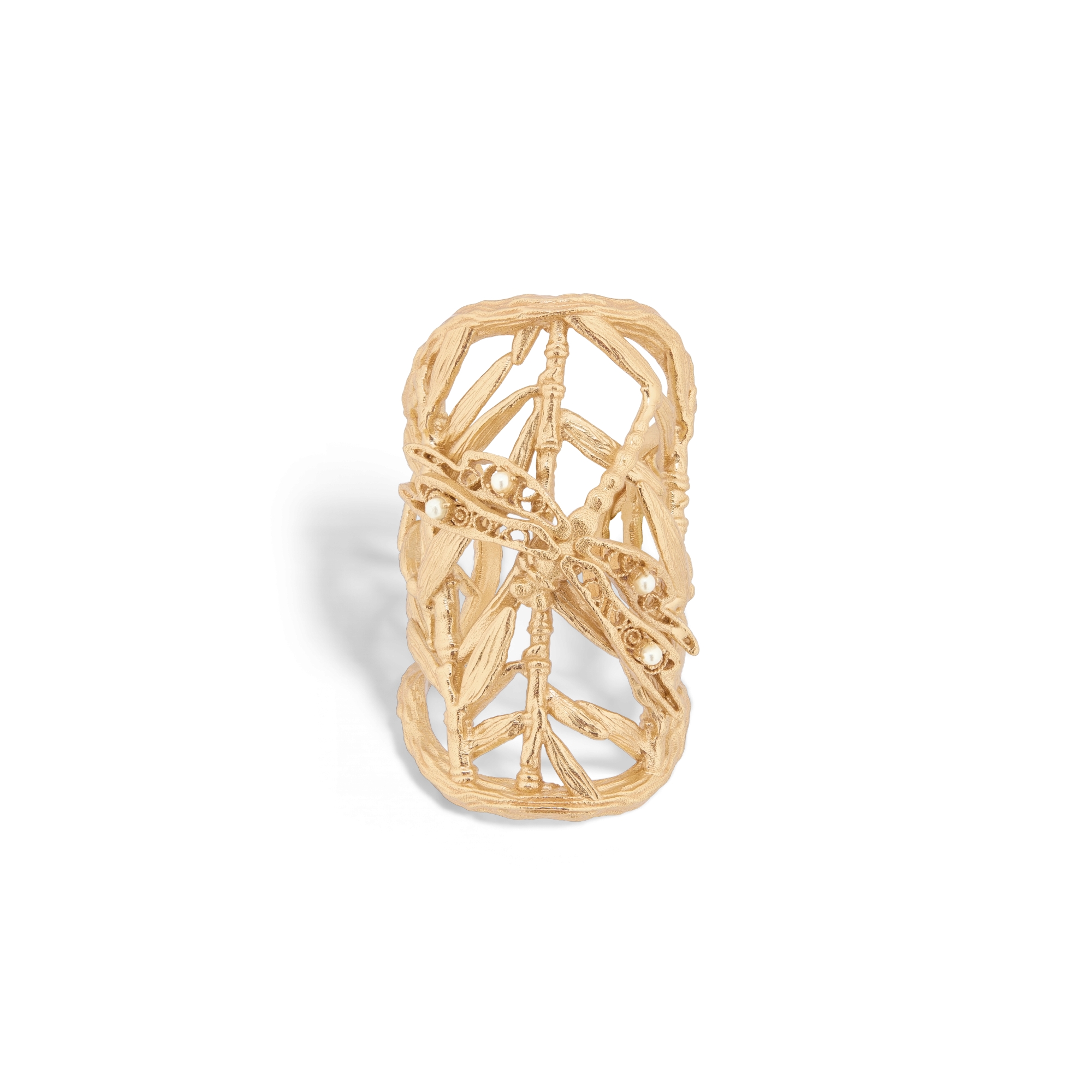 Jardin de Dior Ring Gold-Finish Metal and White Resin Pearls | DIOR