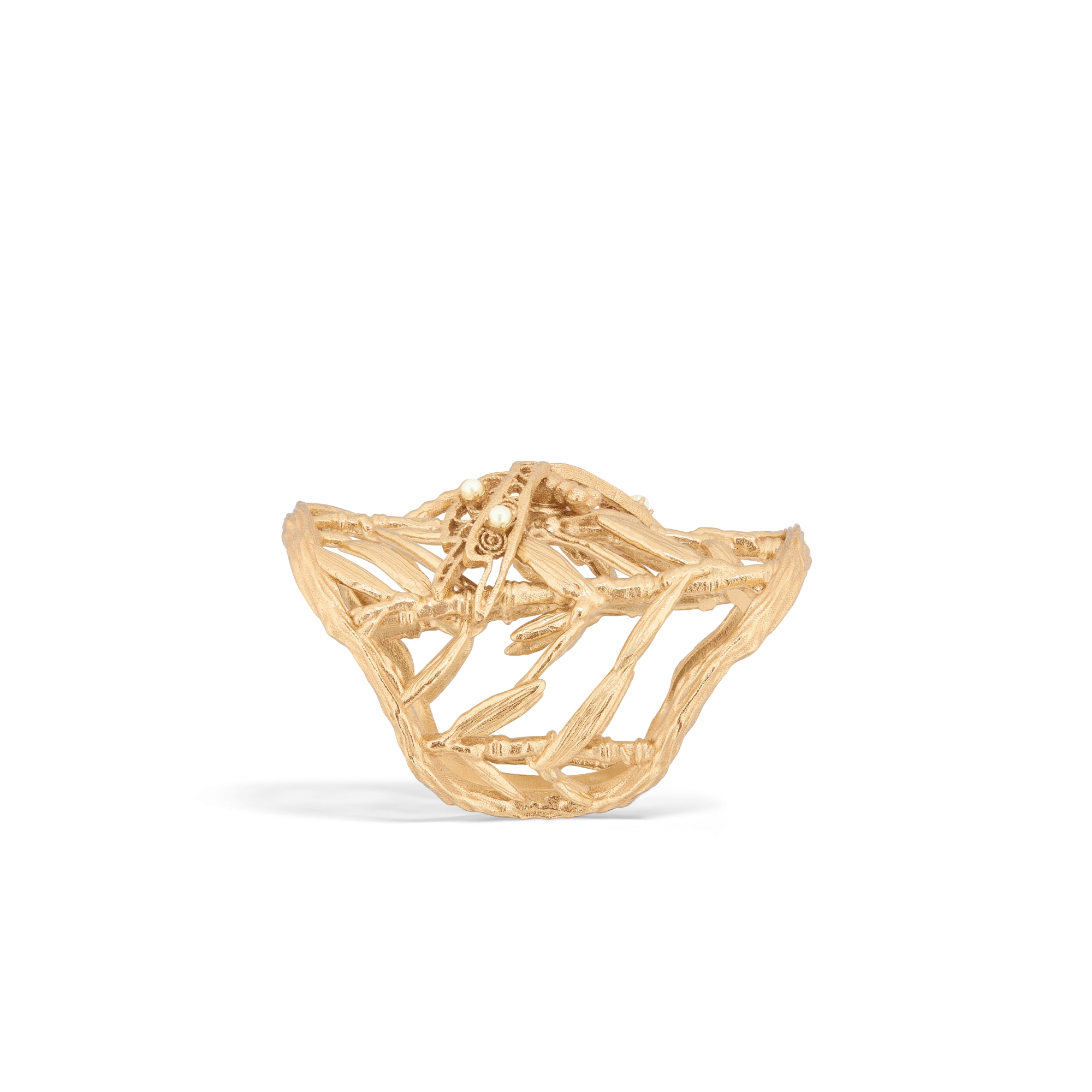 Jardin de Dior Ring Gold-Finish Metal and White Resin Pearls | DIOR