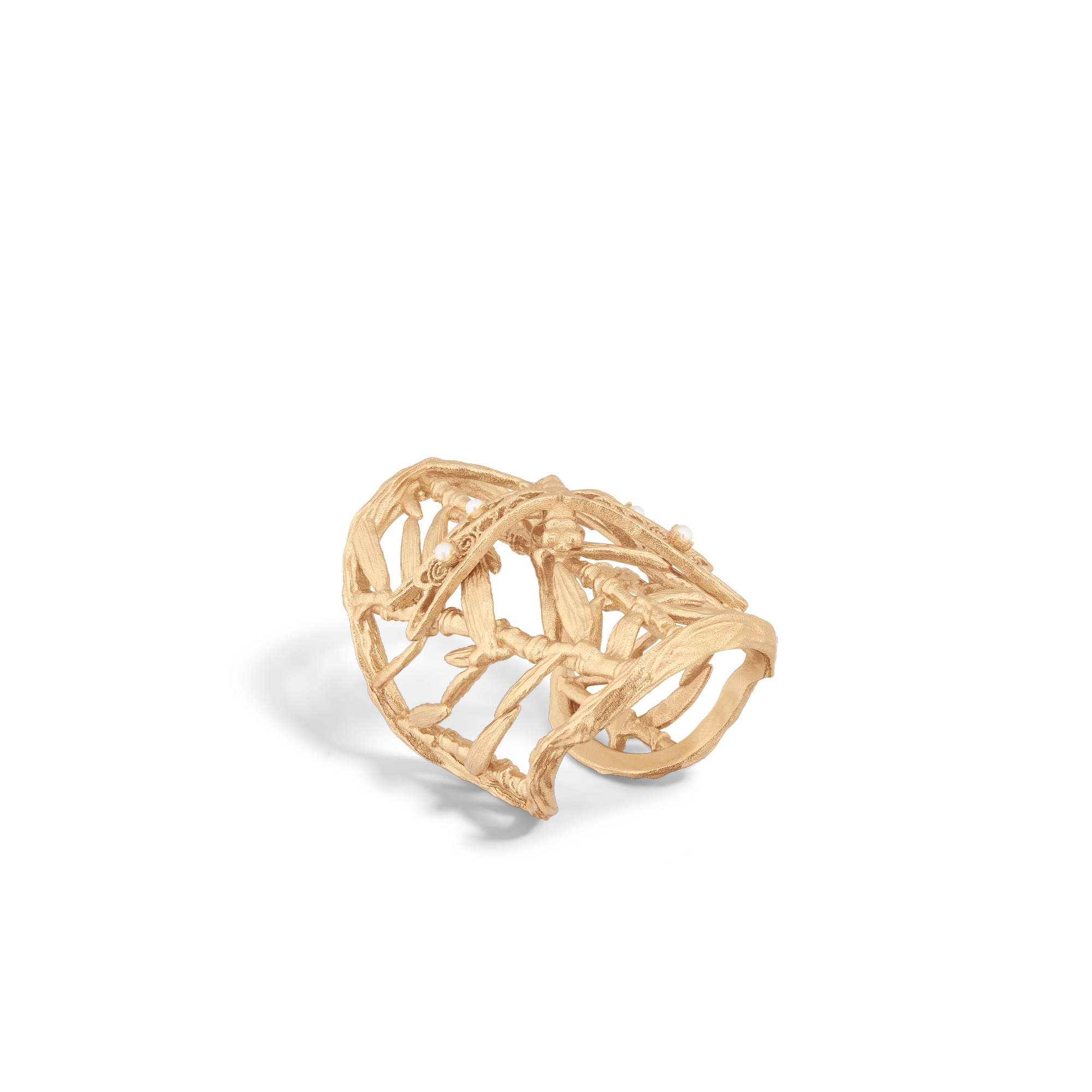 Jardin de Dior Ring Gold-Finish Metal and White Resin Pearls | DIOR
