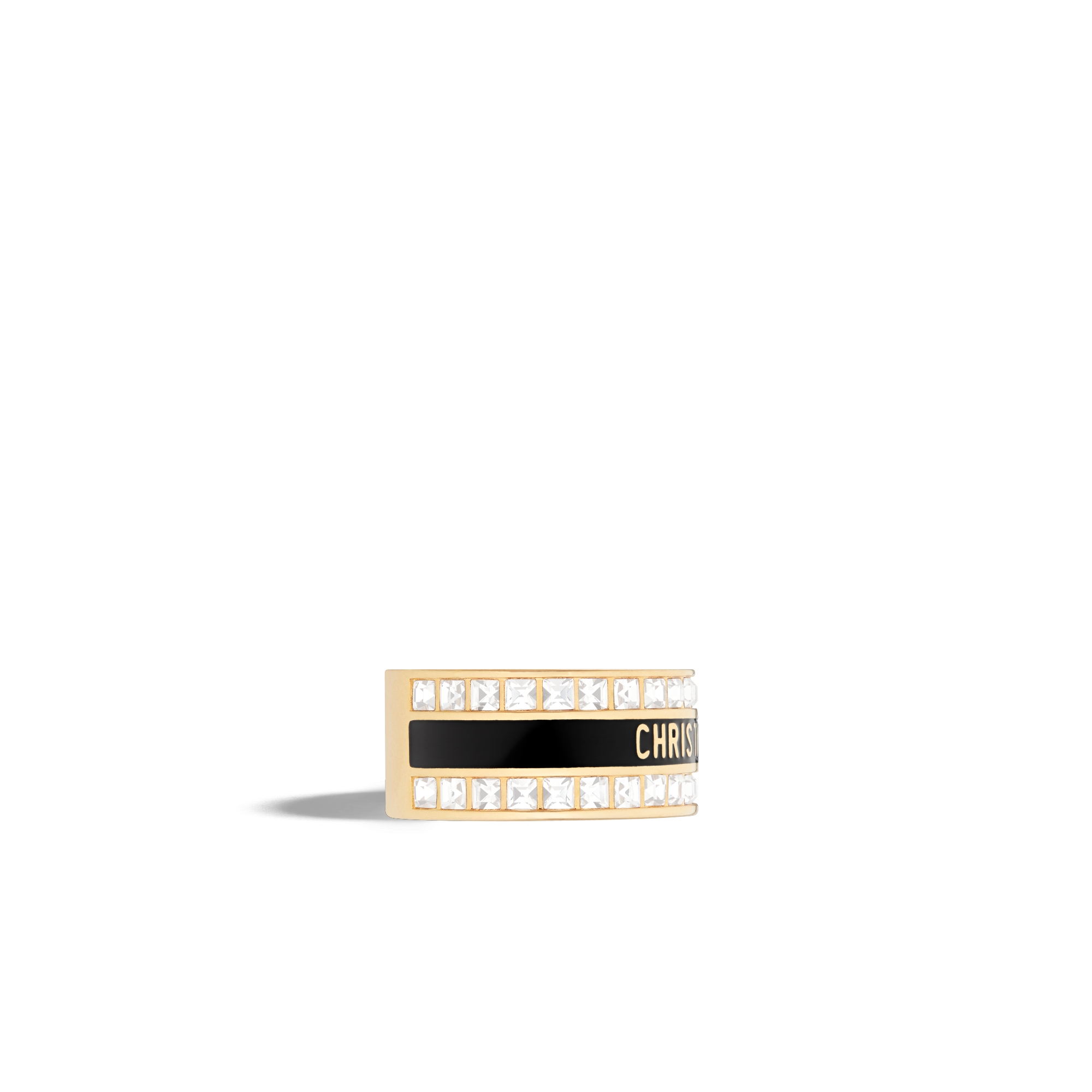 Dior Night Code Ring Gold-Finish Metal, White Crystals and Black ...