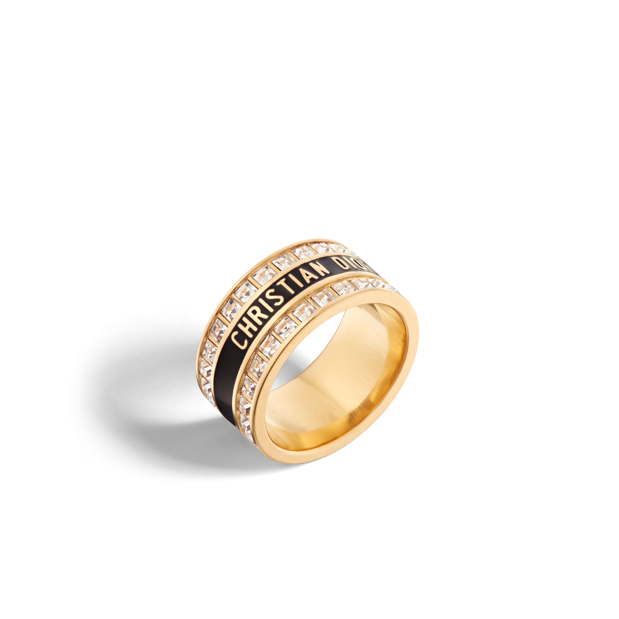 Dior Night Code Ring Gold-Finish Metal, White Crystals and Black ...