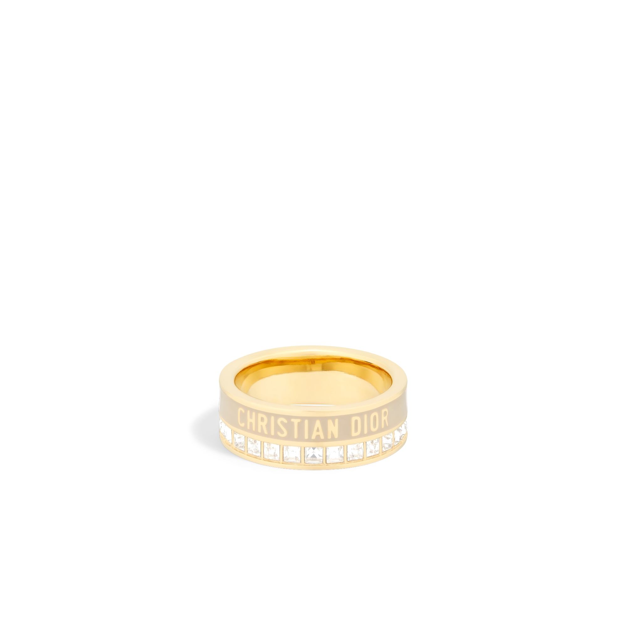 Dior Night Code Ring Gold-Finish Metal, White Crystals and Powder Beige ...