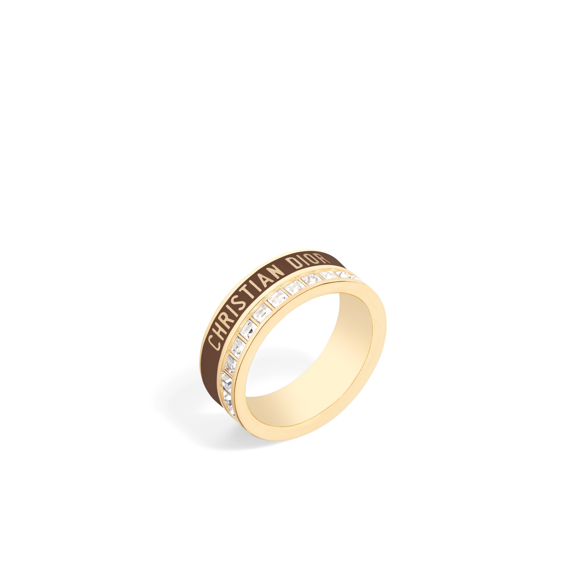 Dior Night Code Ring Gold-Finish Metal, White Crystals and Black ...