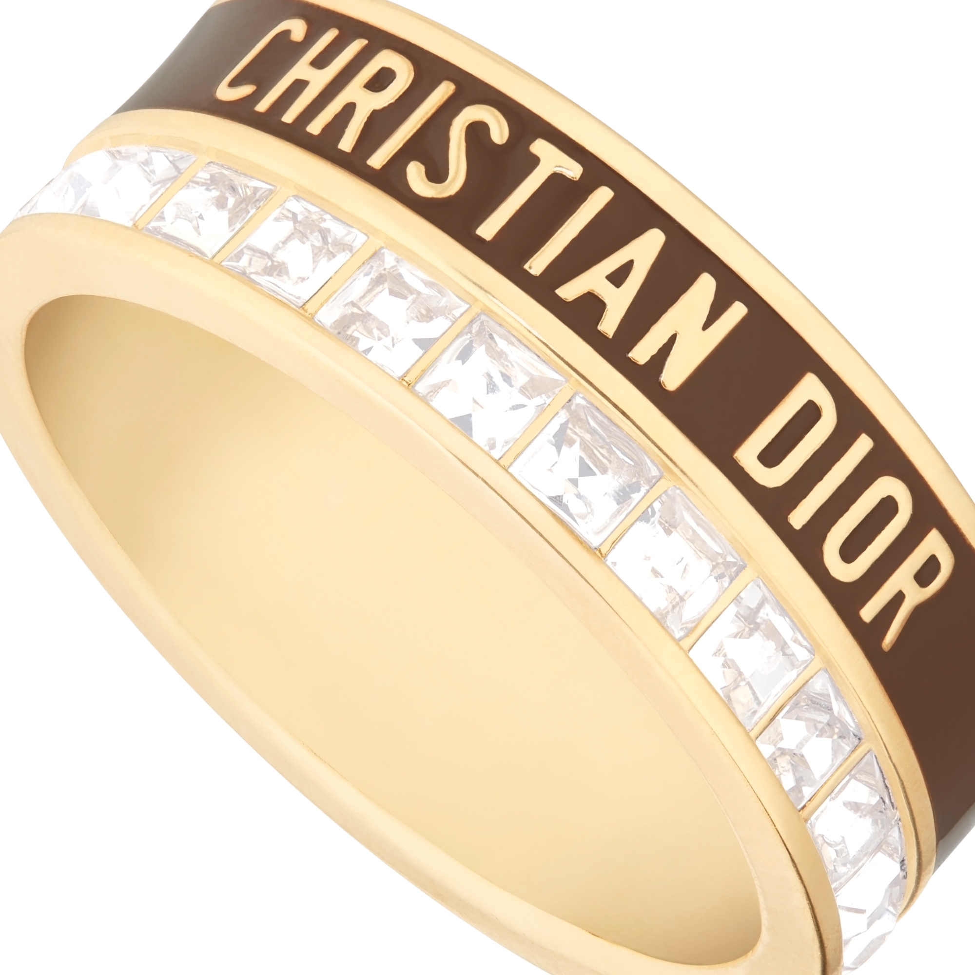Dior Night Code Ring Gold-Finish Metal, White Crystals and Tobacco ...