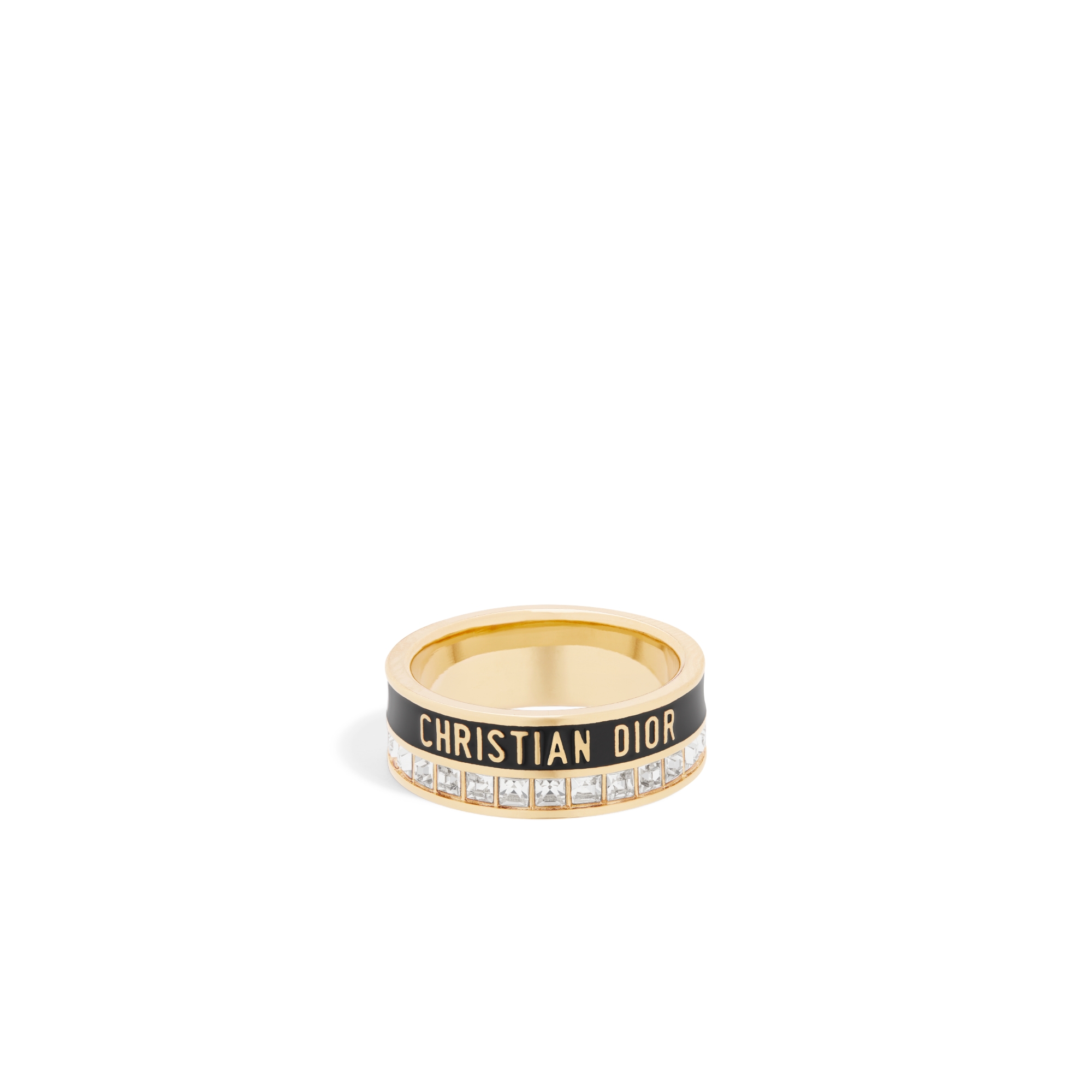 Dior Night Code Ring Gold-Finish Metal, White Crystals and Black ...