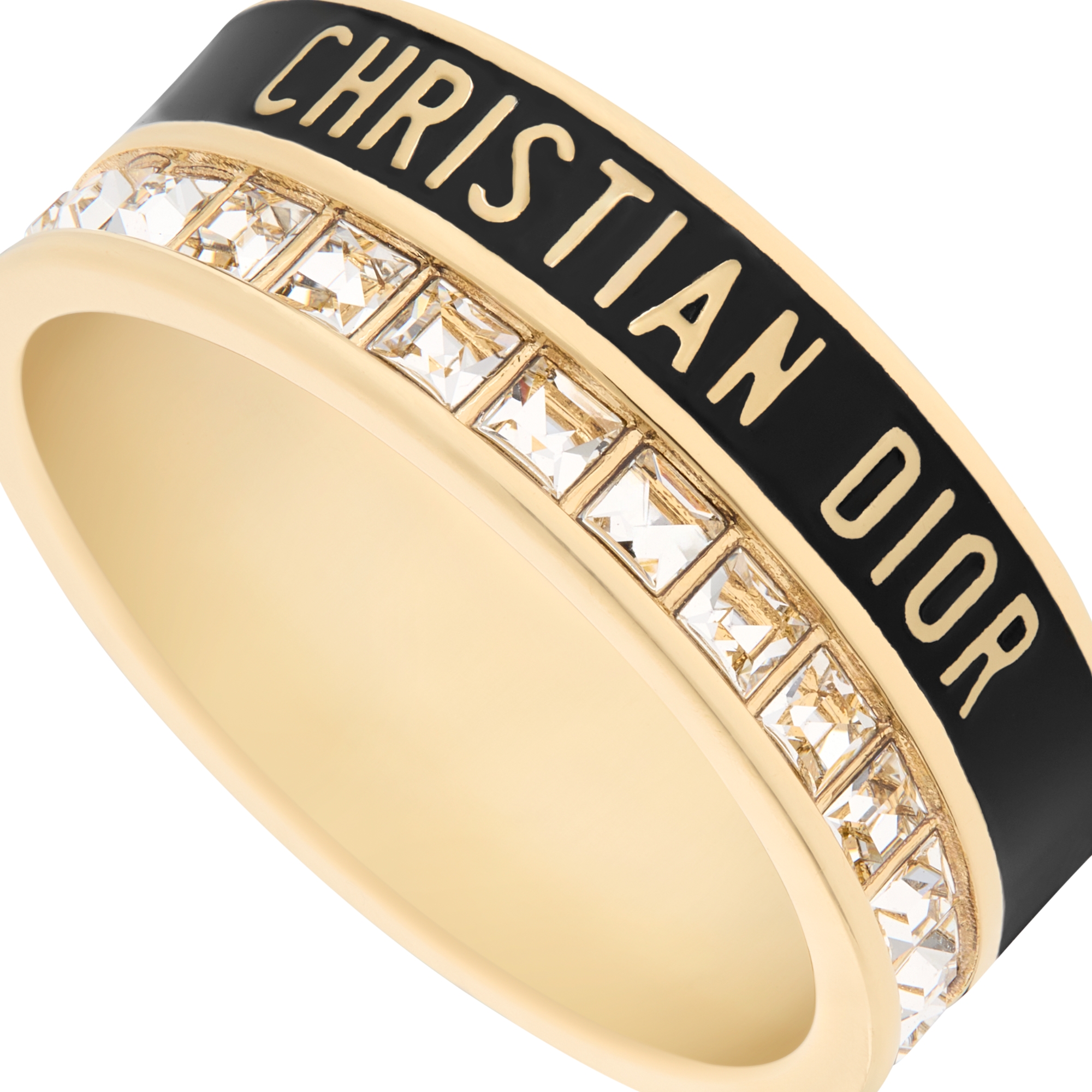 Dior Night Code Ring Gold-Finish Metal, White Crystals and Black ...