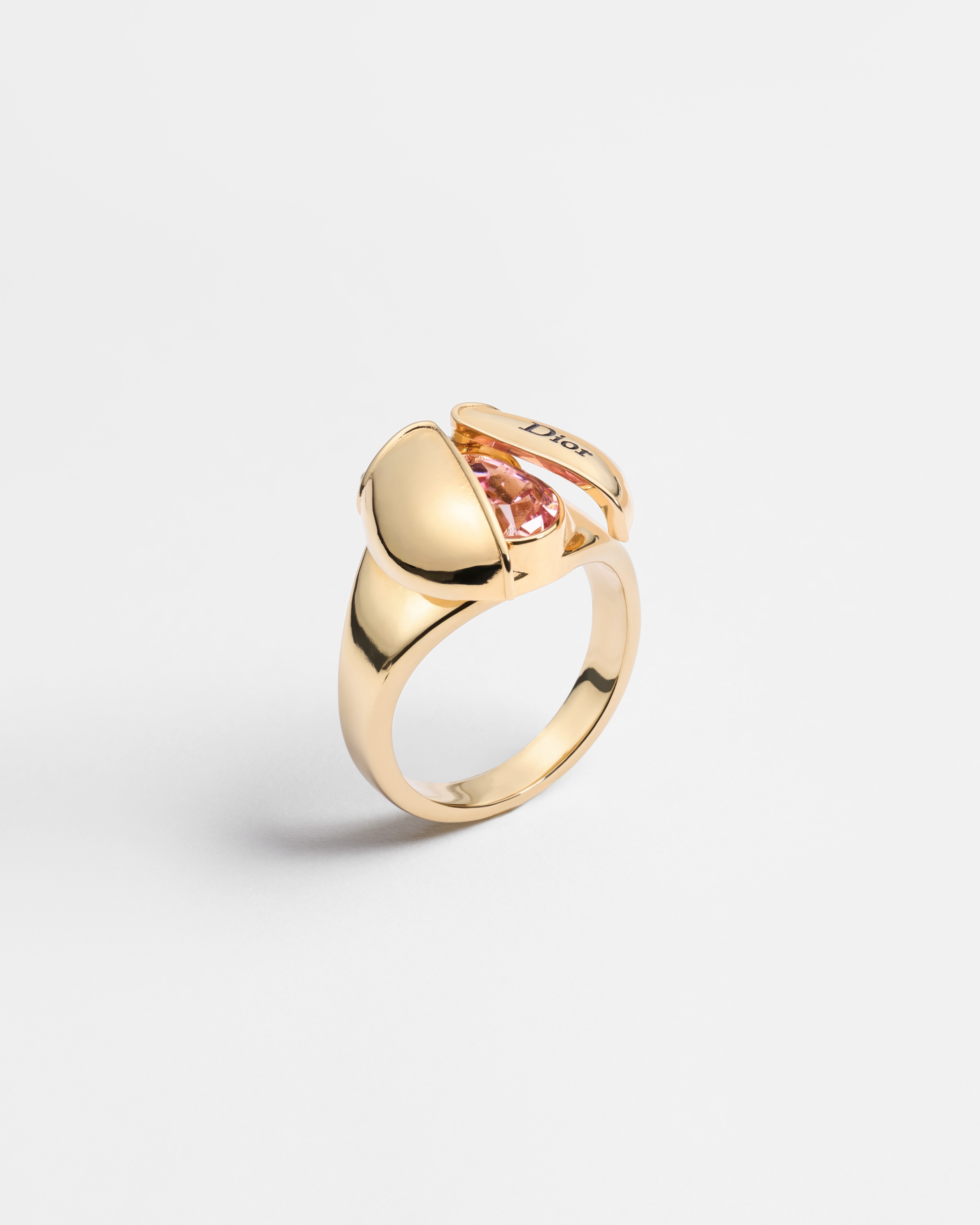 Dior Lady Spark Ring Gold-Finish Metal, Crystals and Pink Crystal | DIOR
