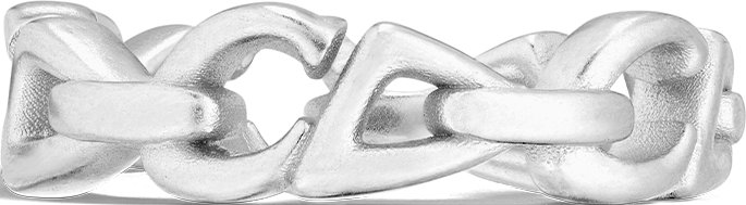 CD30 Chain Link Ring Silver | DIOR