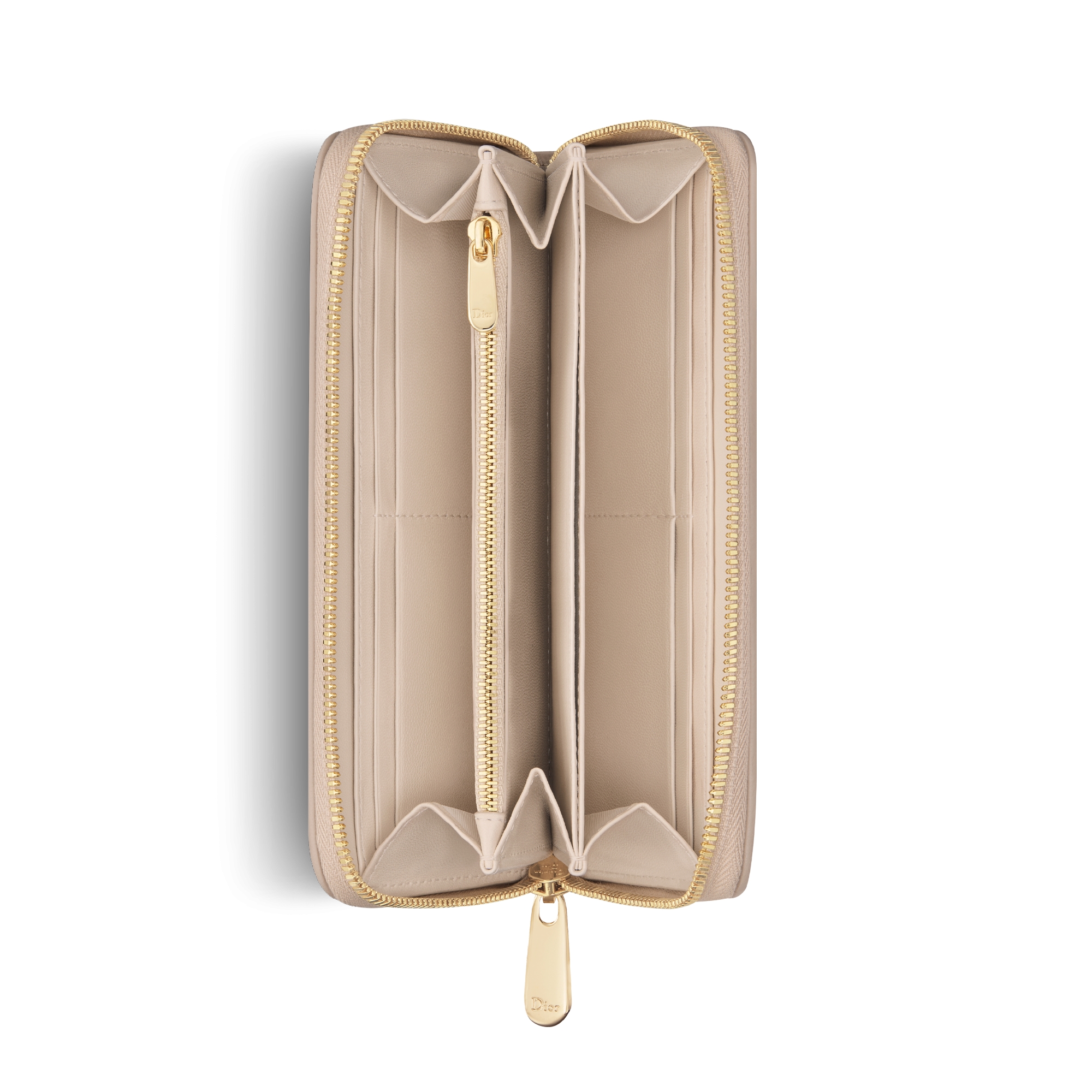 Lady Dior Voyageur Wallet Desert Taupe Cannage Lambskin | DIOR