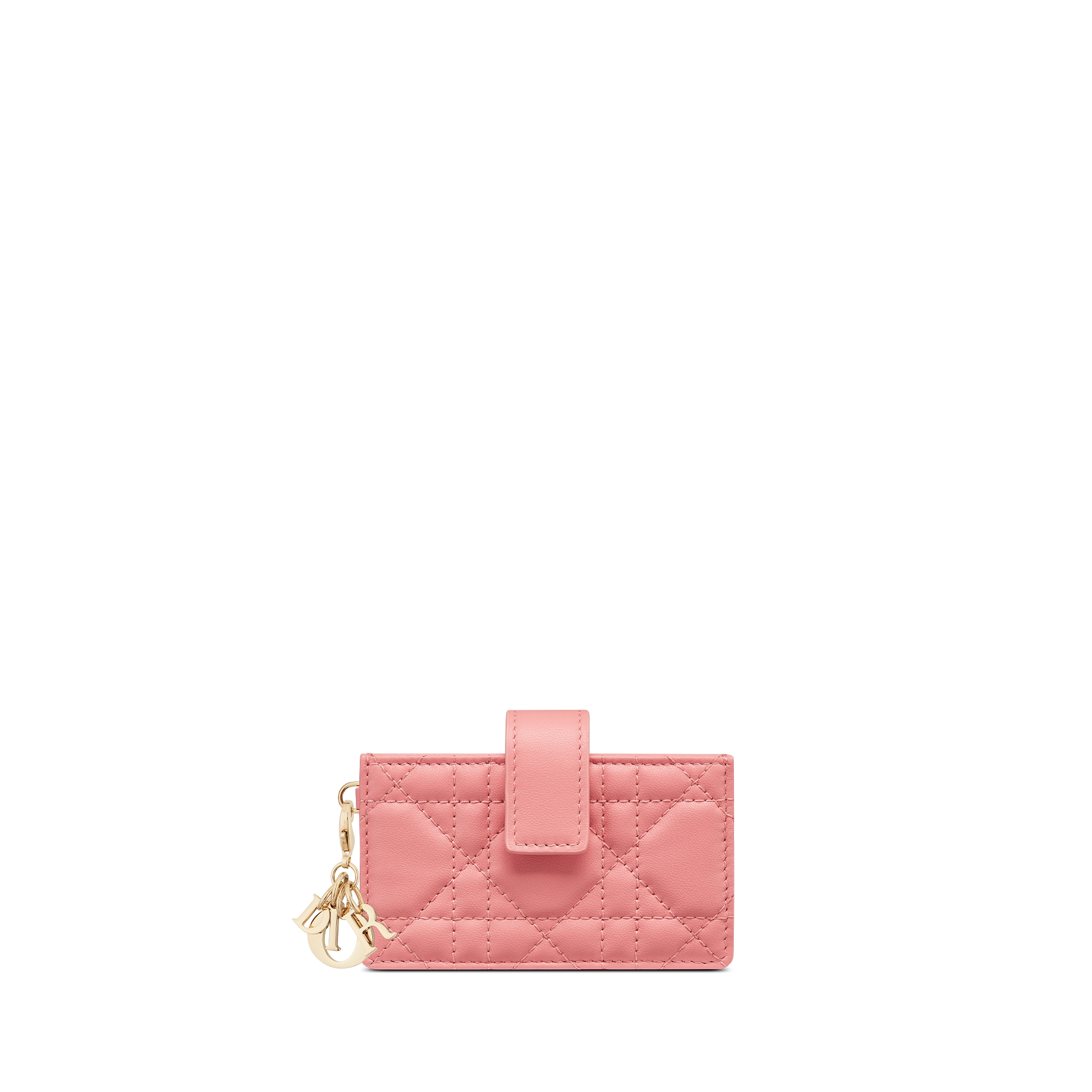Lady Dior Jasmine Card Holder Light Pink Cannage Lambskin | DIOR