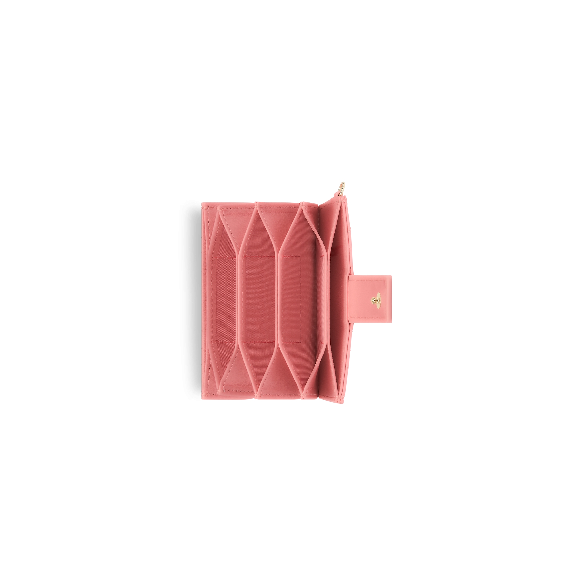 Lady Dior Jasmine Card Holder Light Pink Cannage Lambskin | DIOR